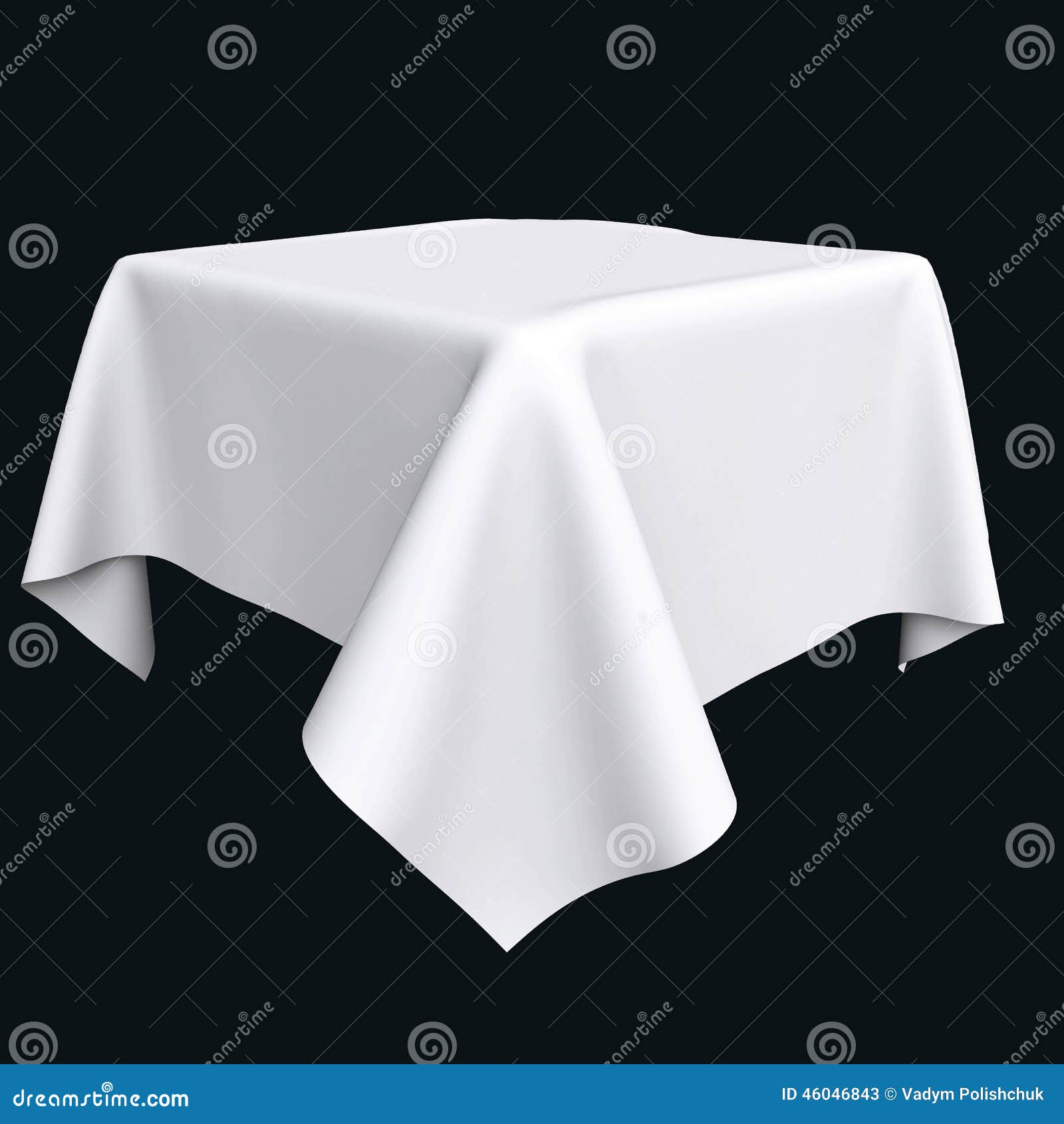 White Cloth on the Object or Table. Stock Illustration - Illustration ...