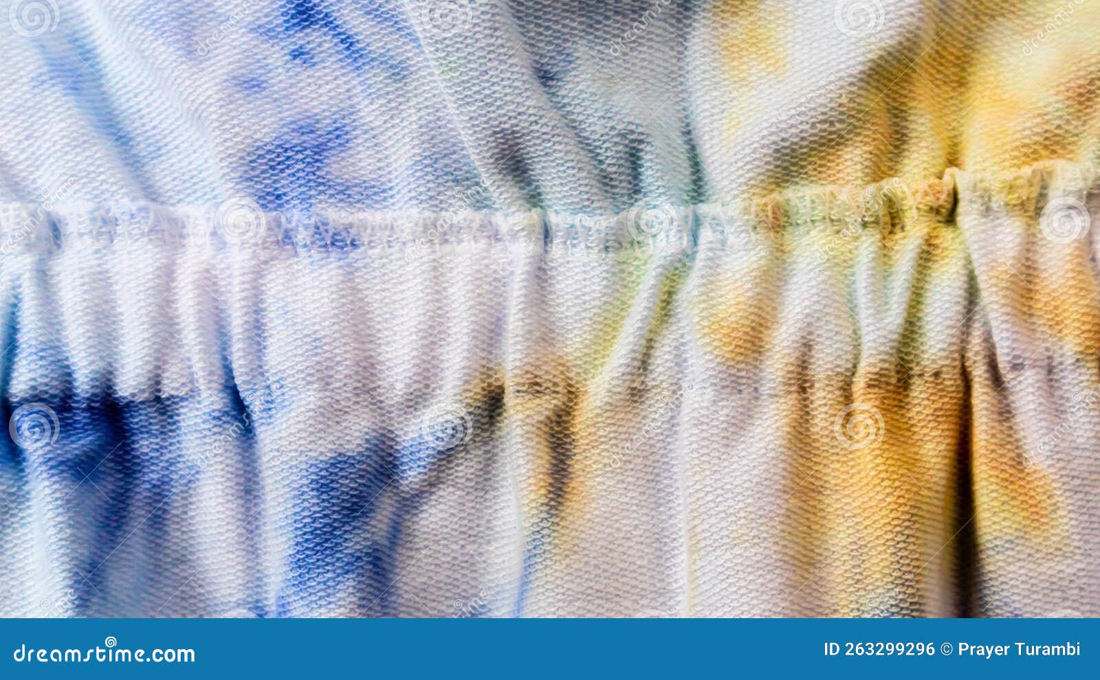White Cloth Texture with Yellow and Blue Patterns As Background Stock ...
