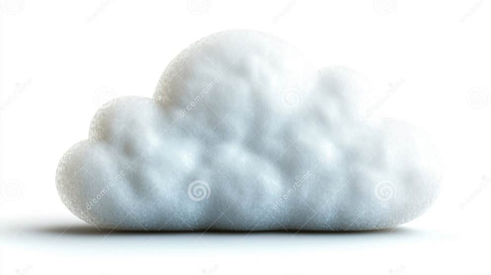White Cloud Computing Icon Showing Storage and Database Services Stock ...