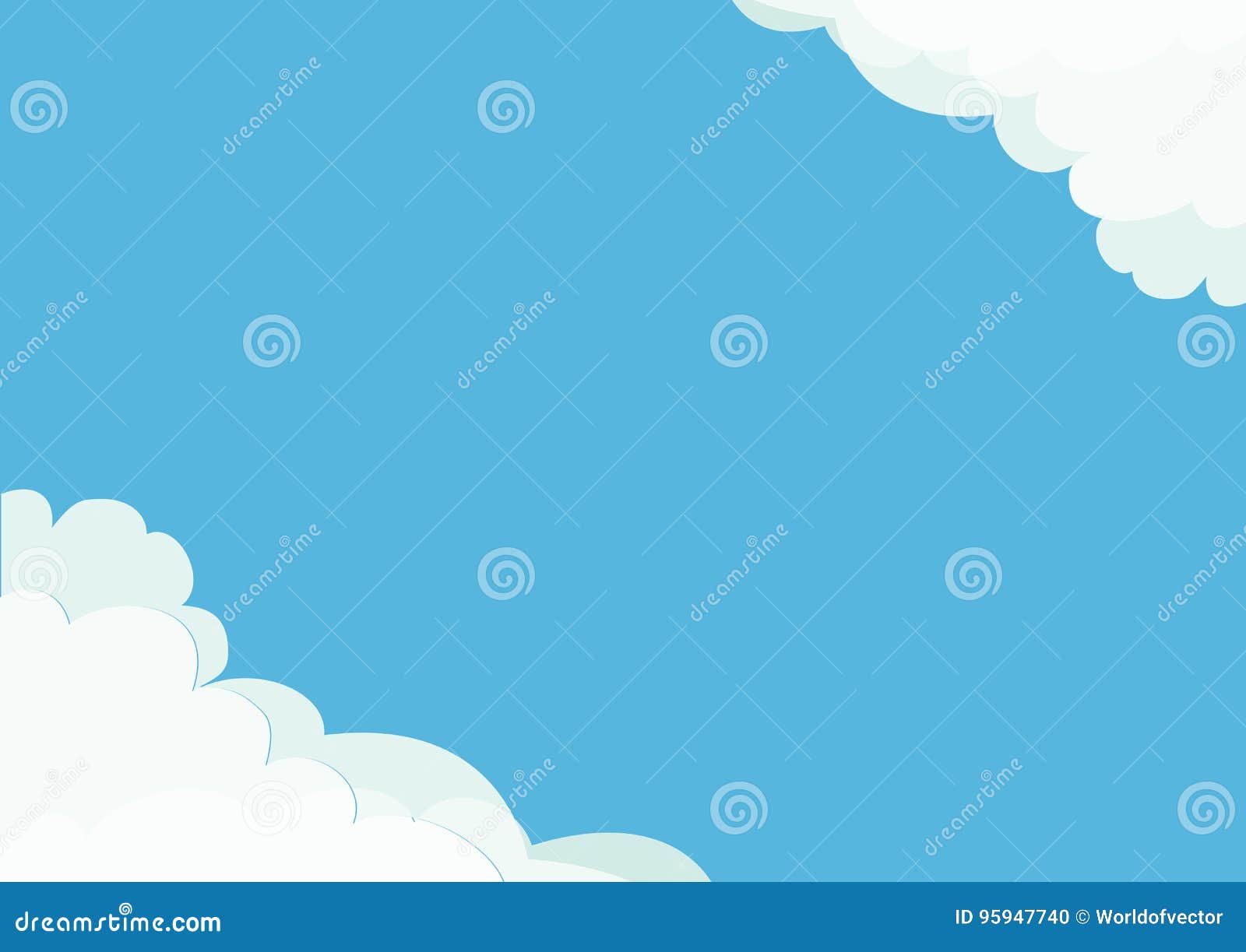 White Cloud in Corners Frame Template. Fluffy Cloudshape. Cloudy ...