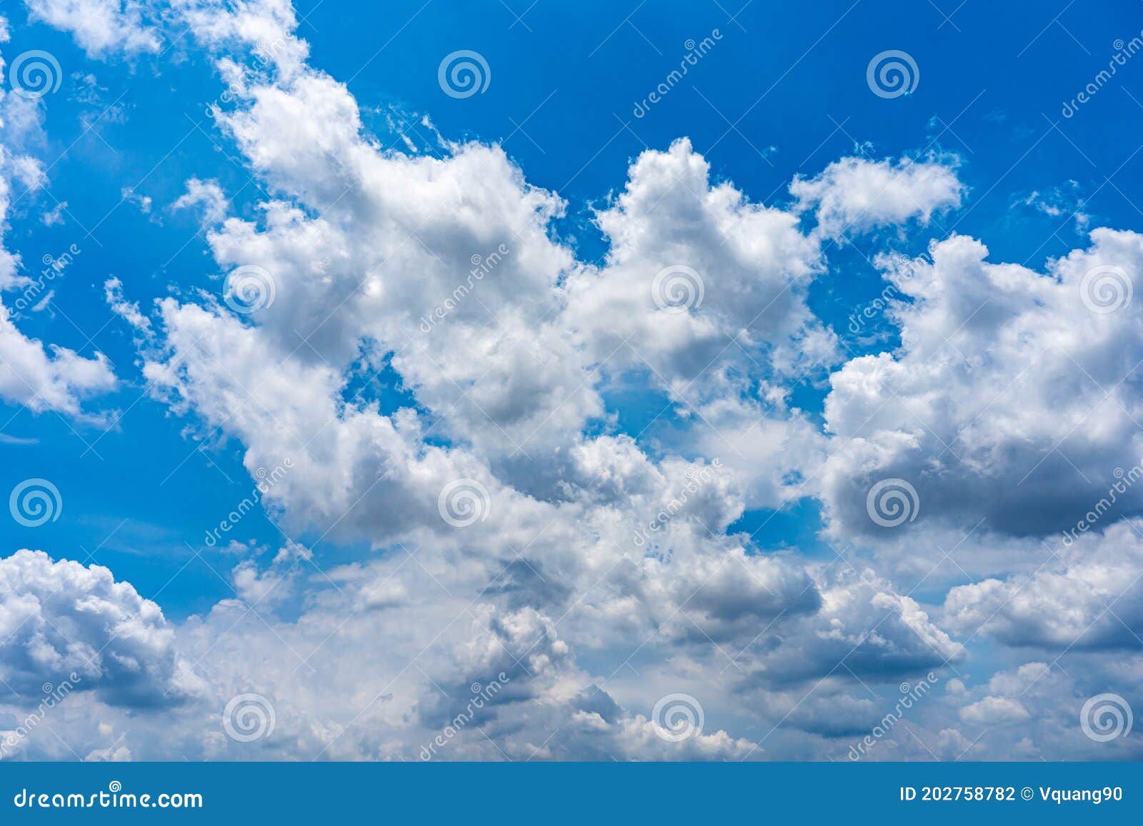 White Cloud Floating on the Blue Sky Stock Photo - Image of environment ...