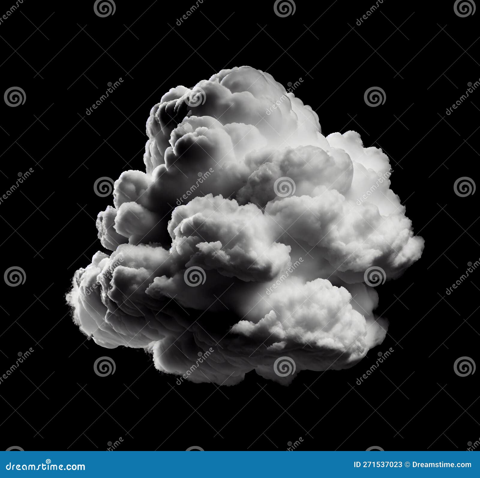 White Cloud Isolated on the White Background, Created with Generative ...