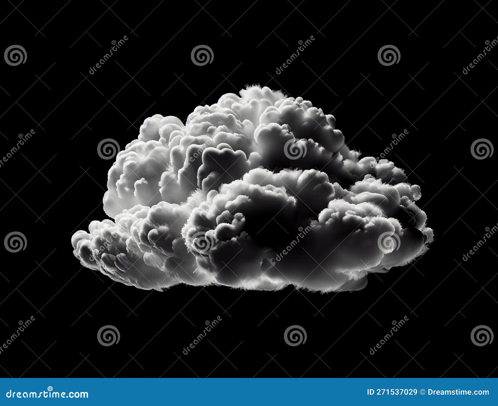 White Cloud Isolated on the White Background, Created with Generative ...