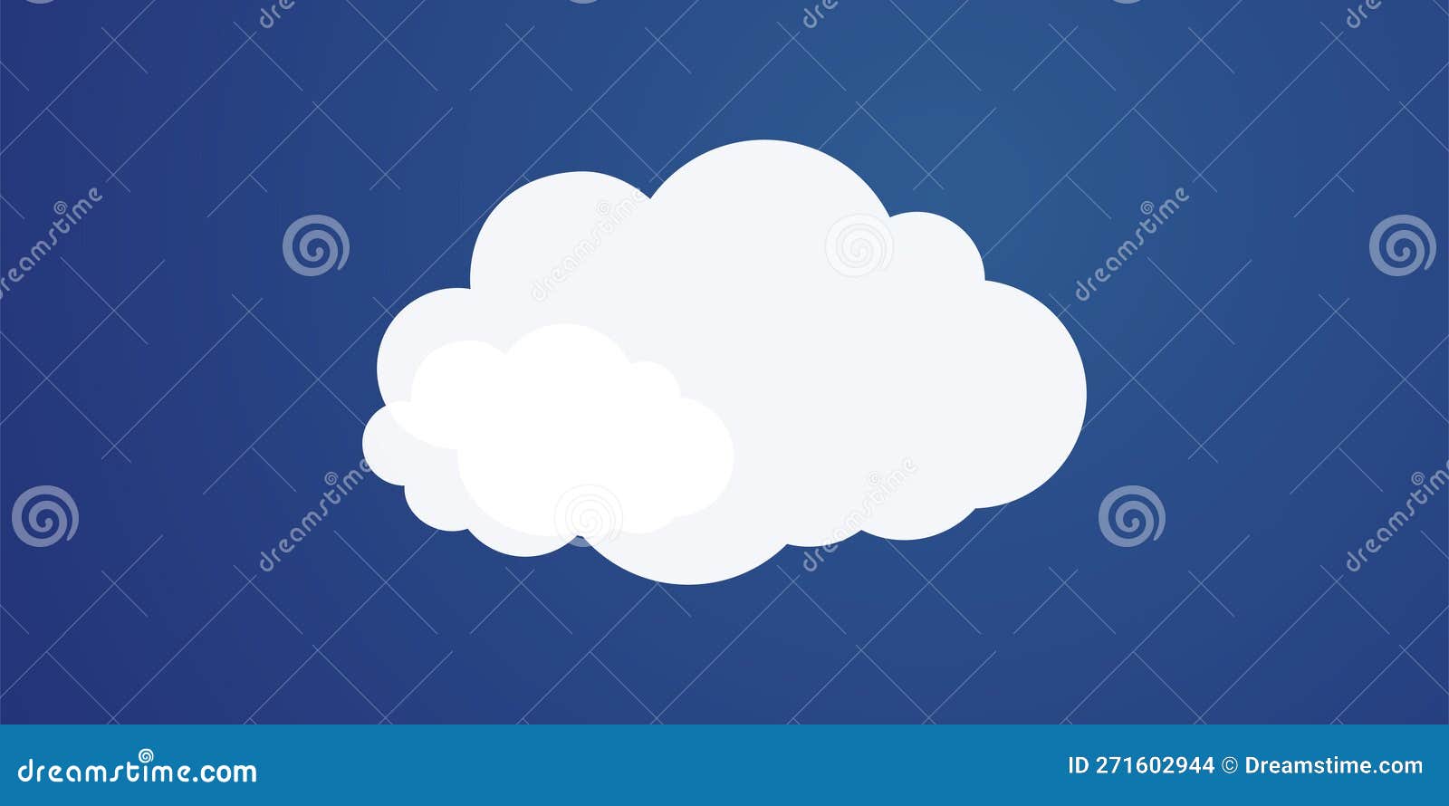 White Cloud Shape Cartoon Illustration Stock Vector - Illustration of ...