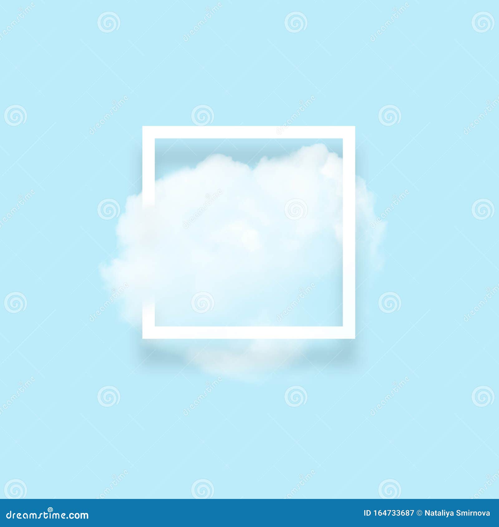 White Cloud in Snapshot Frame Illustration Stock Illustration ...