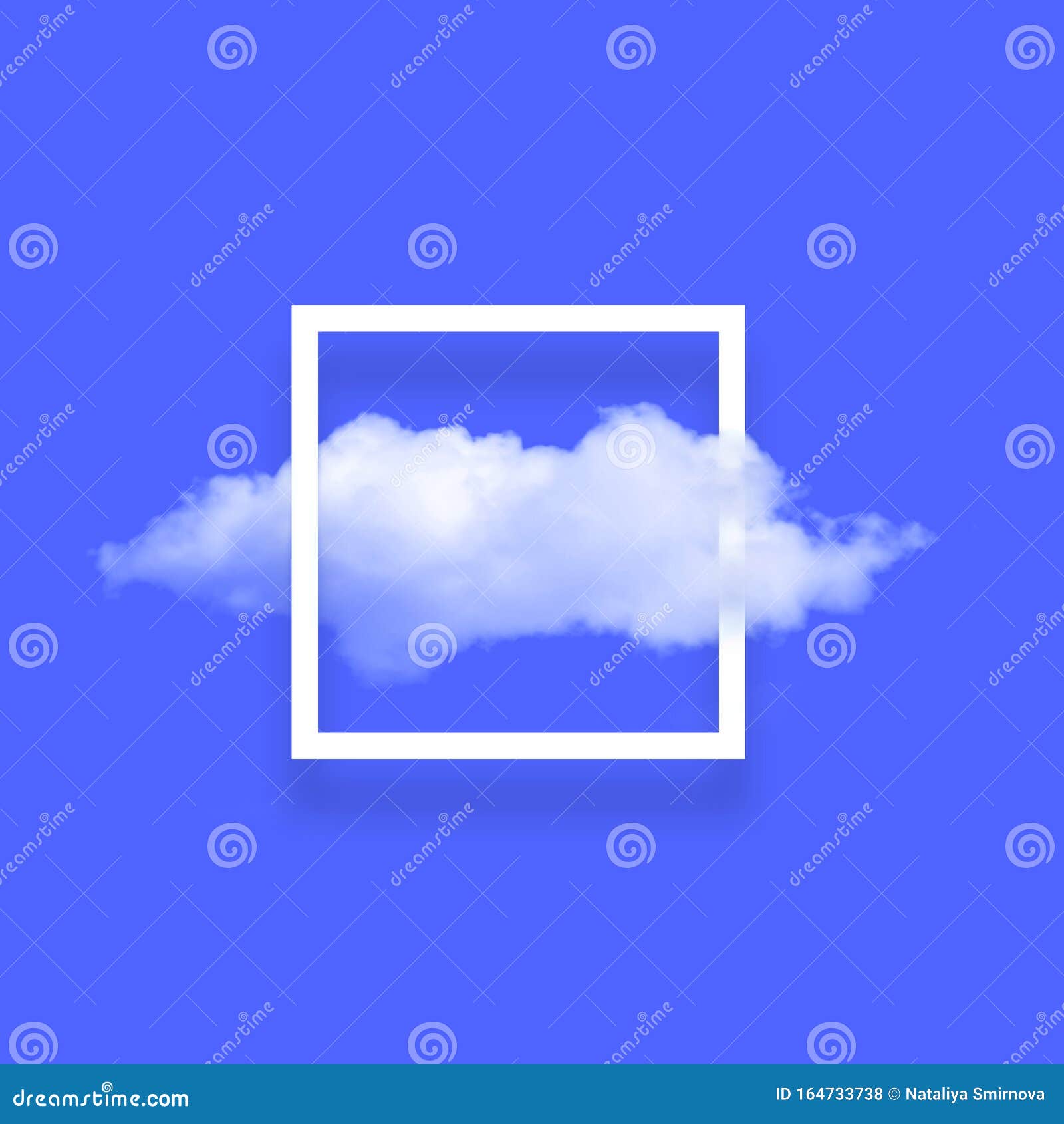 White Cloud in Snapshot Frame Illustration Stock Illustration ...