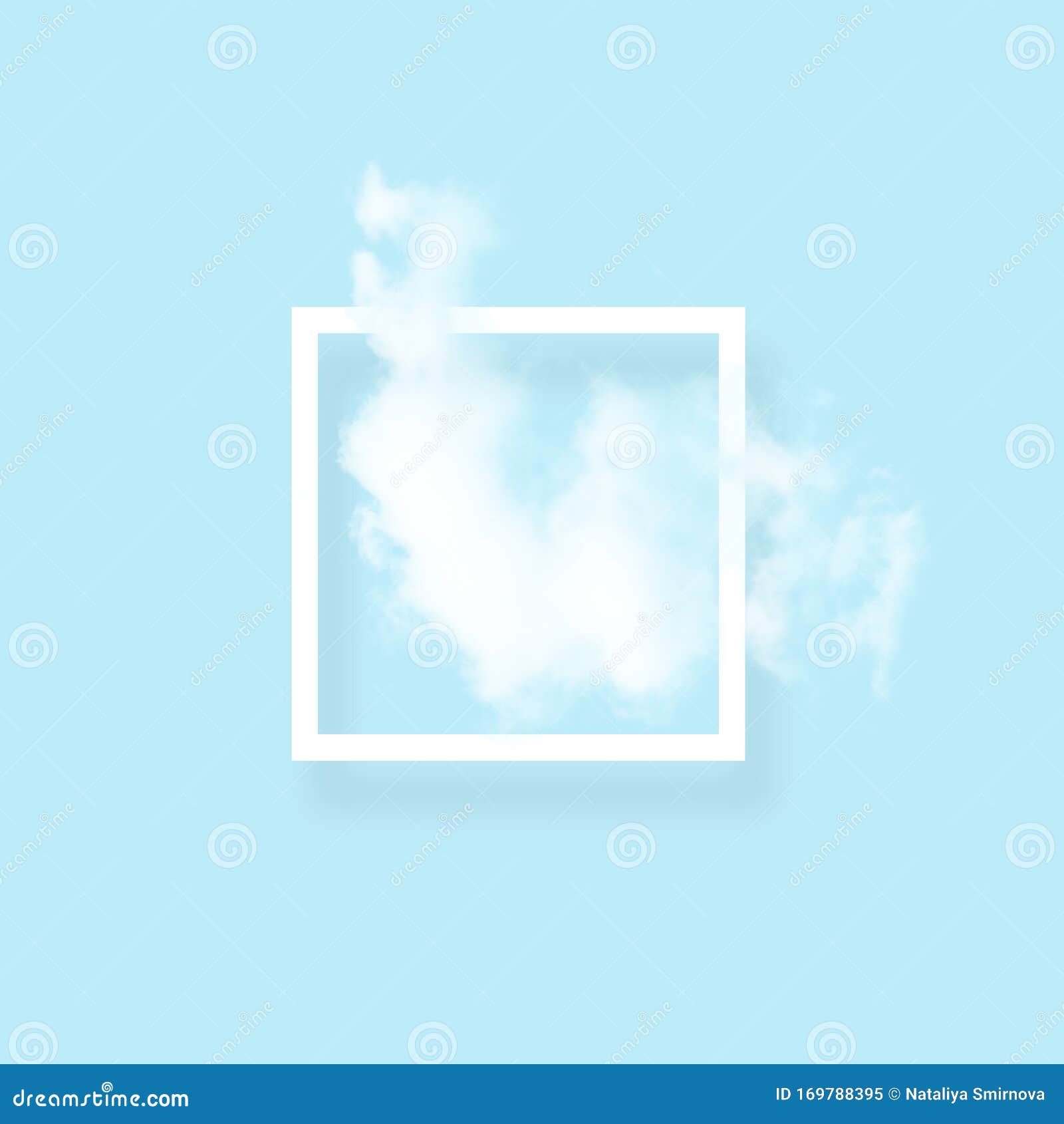 White Cloud in Snapshot Frame Illustration Stock Illustration ...