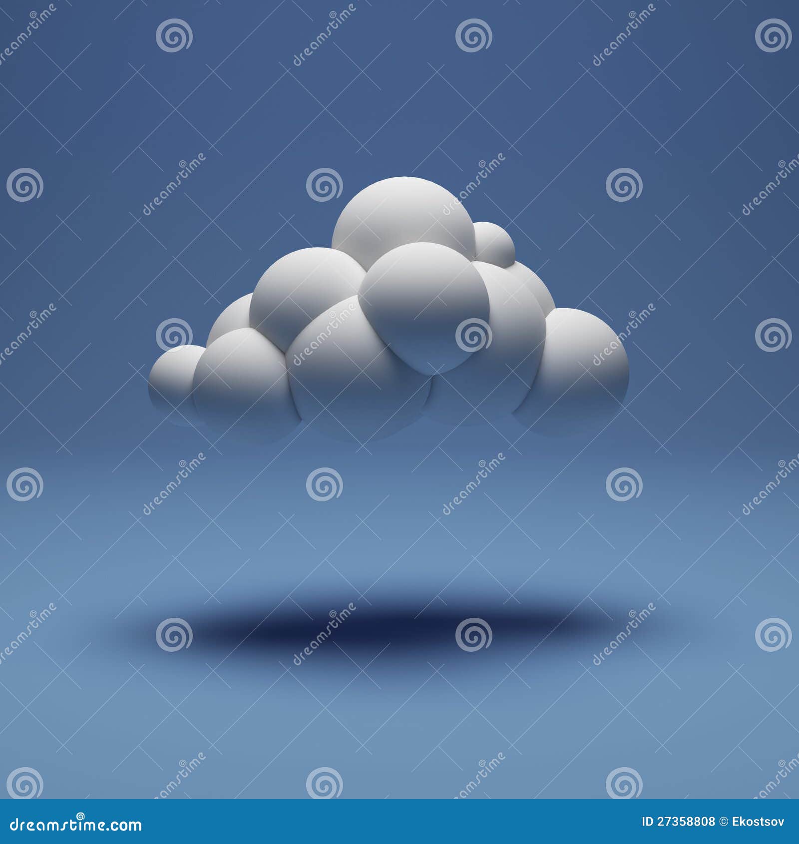 White cloud of spheres stock illustration. Illustration of download ...