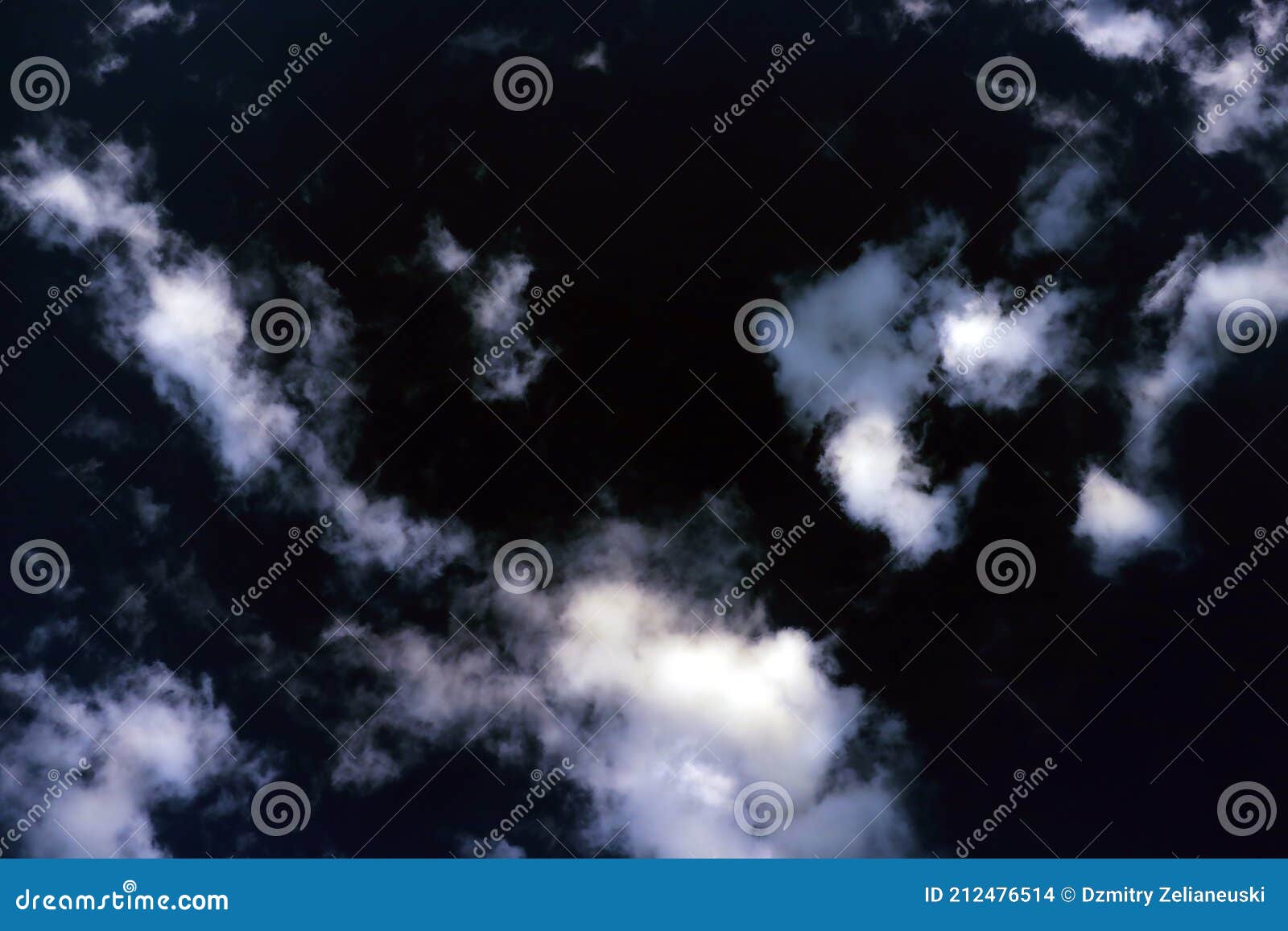White Clouds Against the Dark Sky. Background. Stock Photo - Image of ...