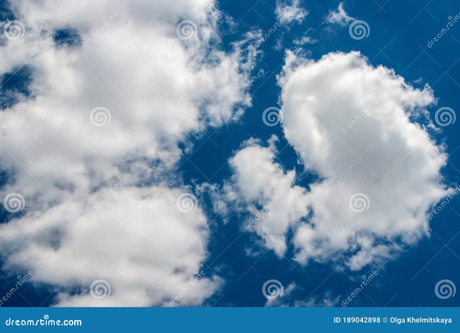 White Clouds on a Blue Background. Horizontal Photography Stock Photo ...