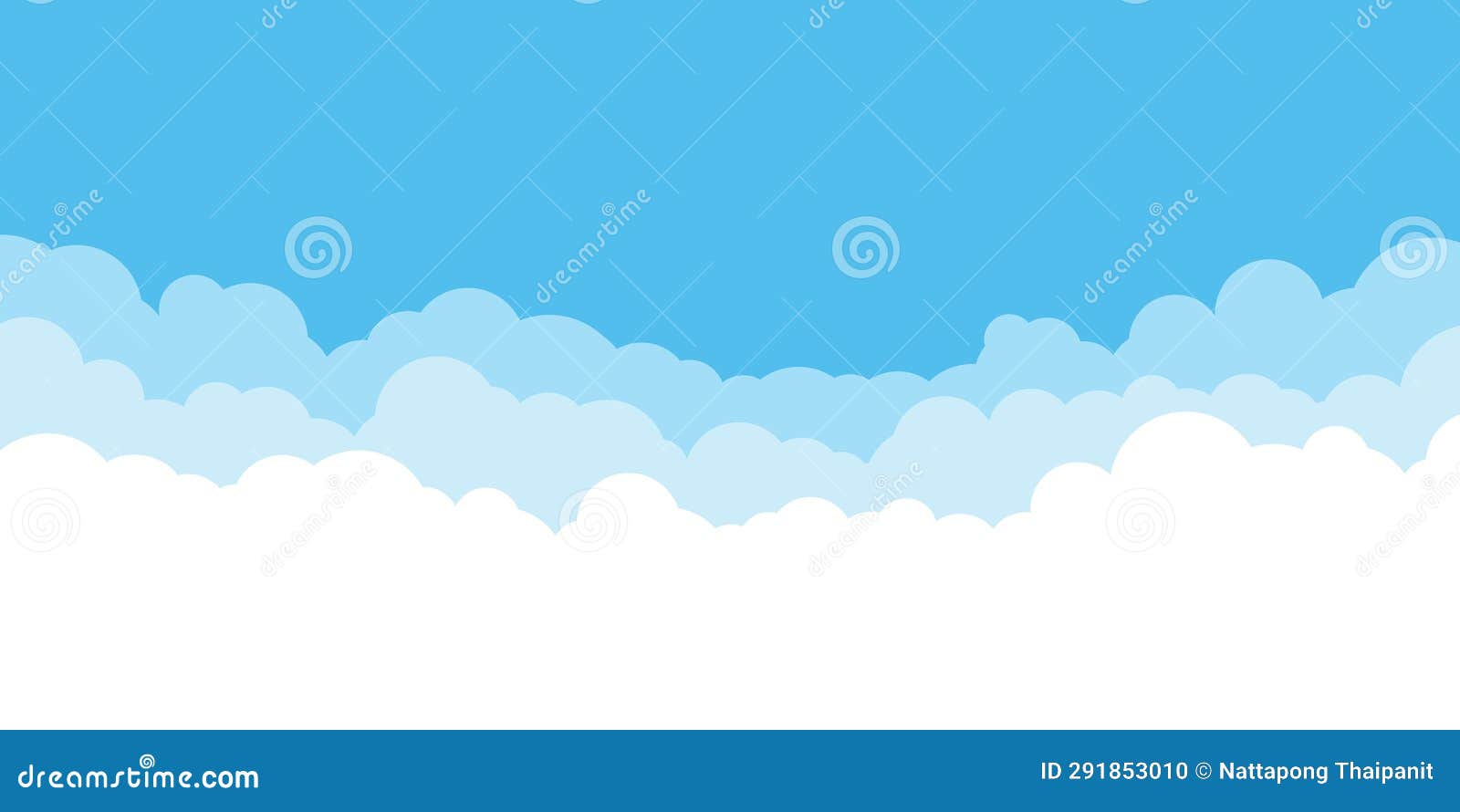 White Clouds with Blue Sky Background. Border of Clouds Stock ...