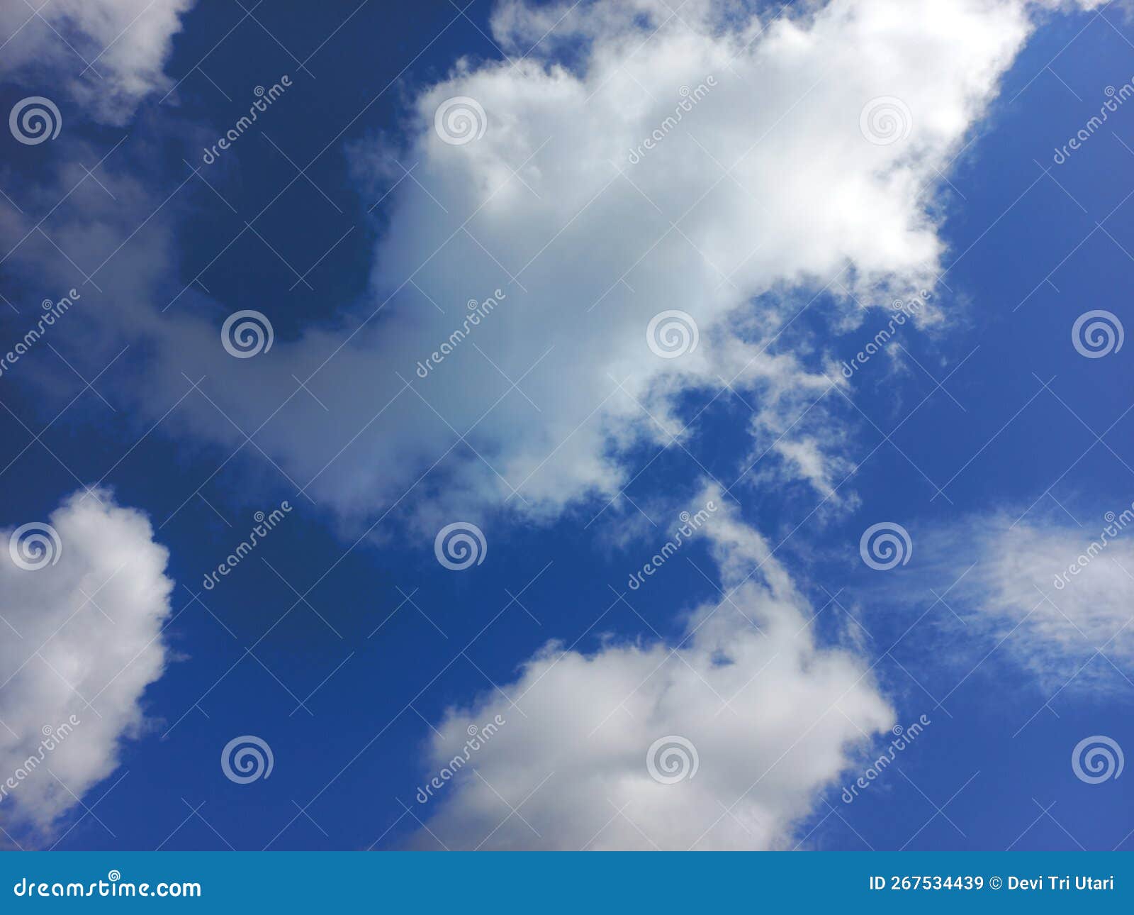 White Clouds in the Blue Sky that Fill the Scenery in the Sky Stock ...