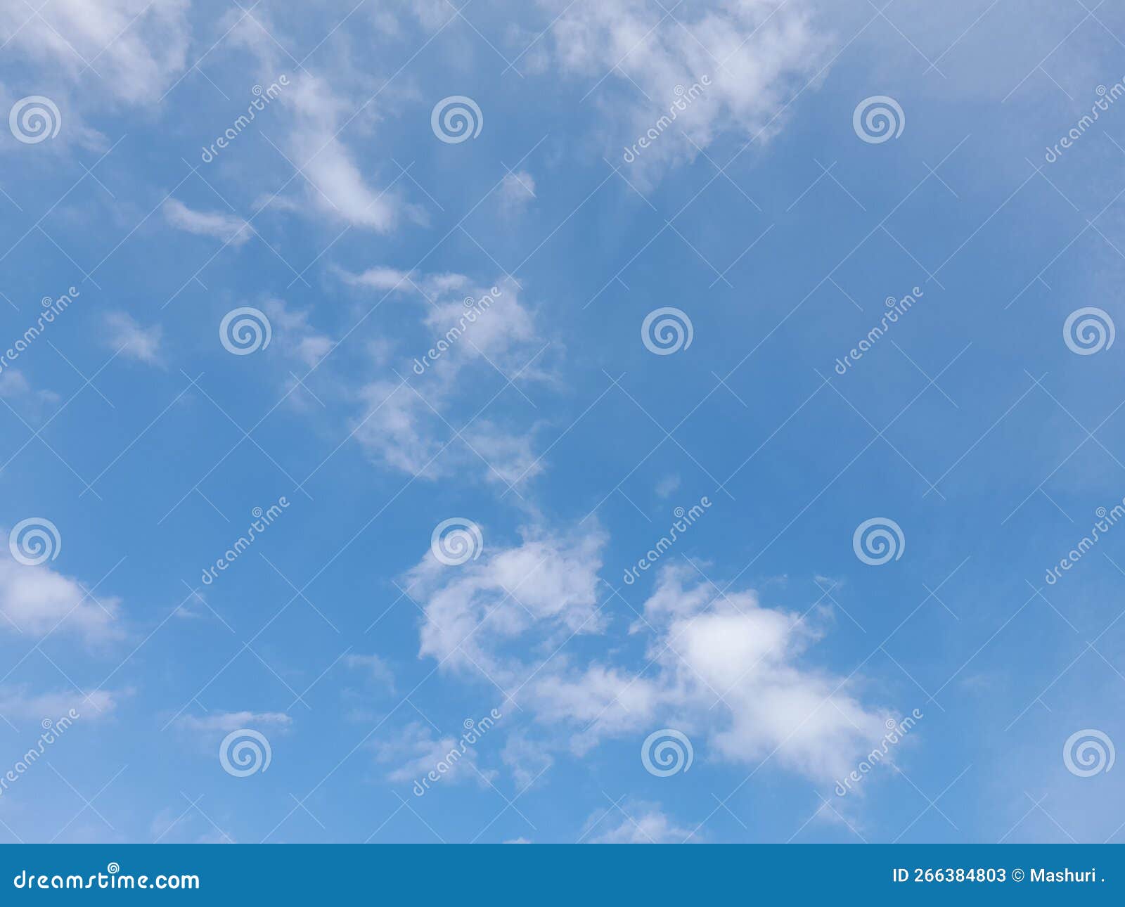 White Clouds in the Blue Sky. Heaven and Infinity. Beautiful Bright ...