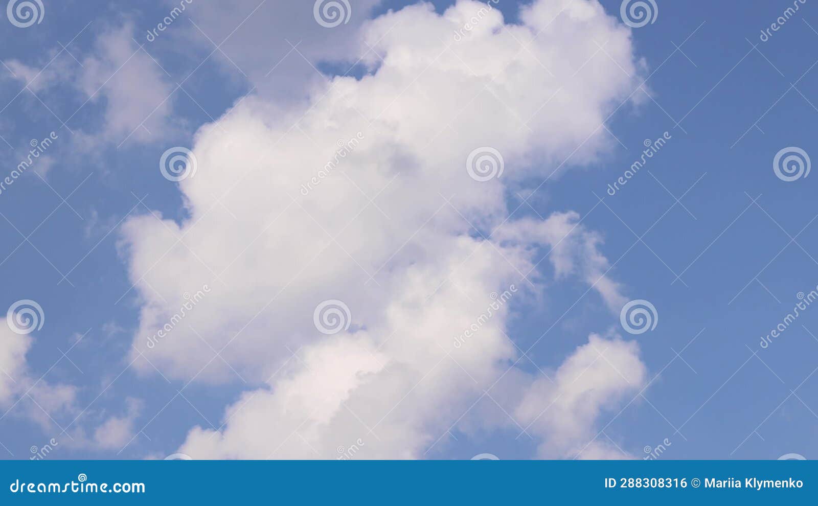 White Clouds on Blue Sky, Smooth Motion Stock Footage - Video of scenic ...