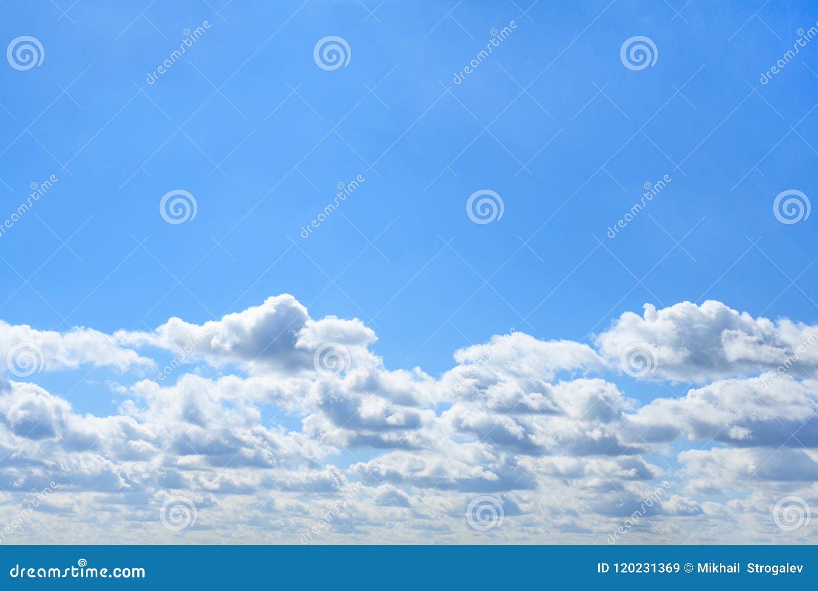 White Clouds in Bright Azure Sky Stock Image - Image of color ...
