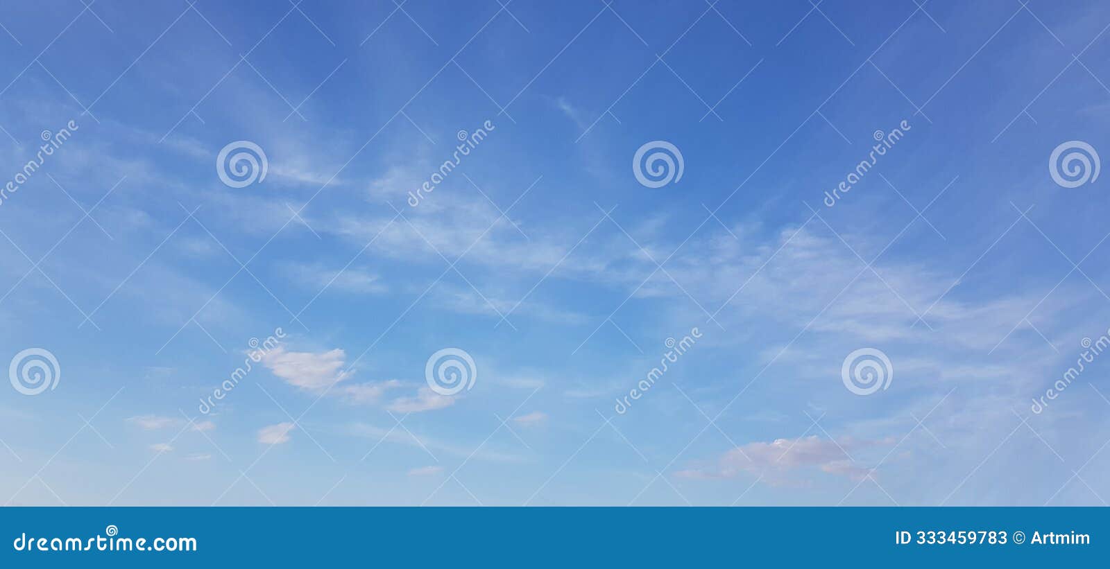 White Clouds of Different Shapes in the Blue Sky, Windy Spring ...