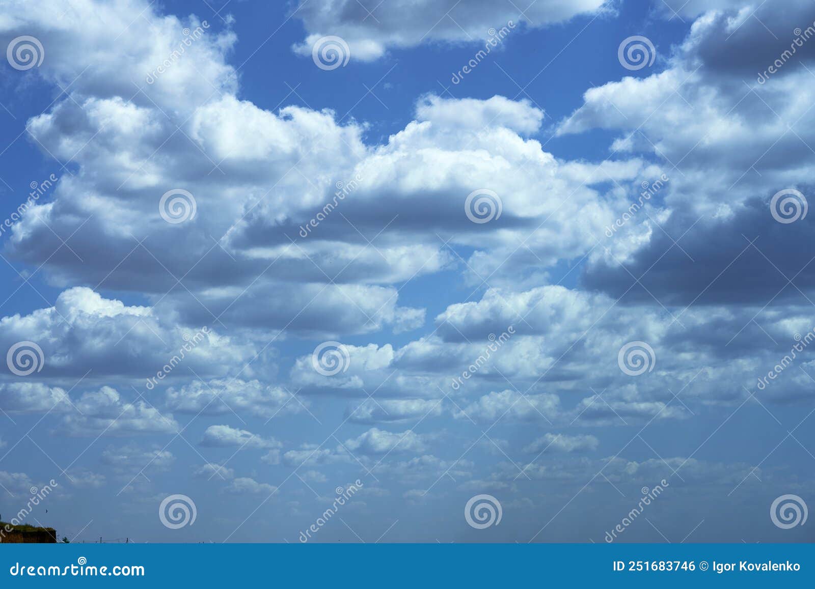 White Clouds Float Across the Blue Sky, Nature Stock Photo - Image of ...