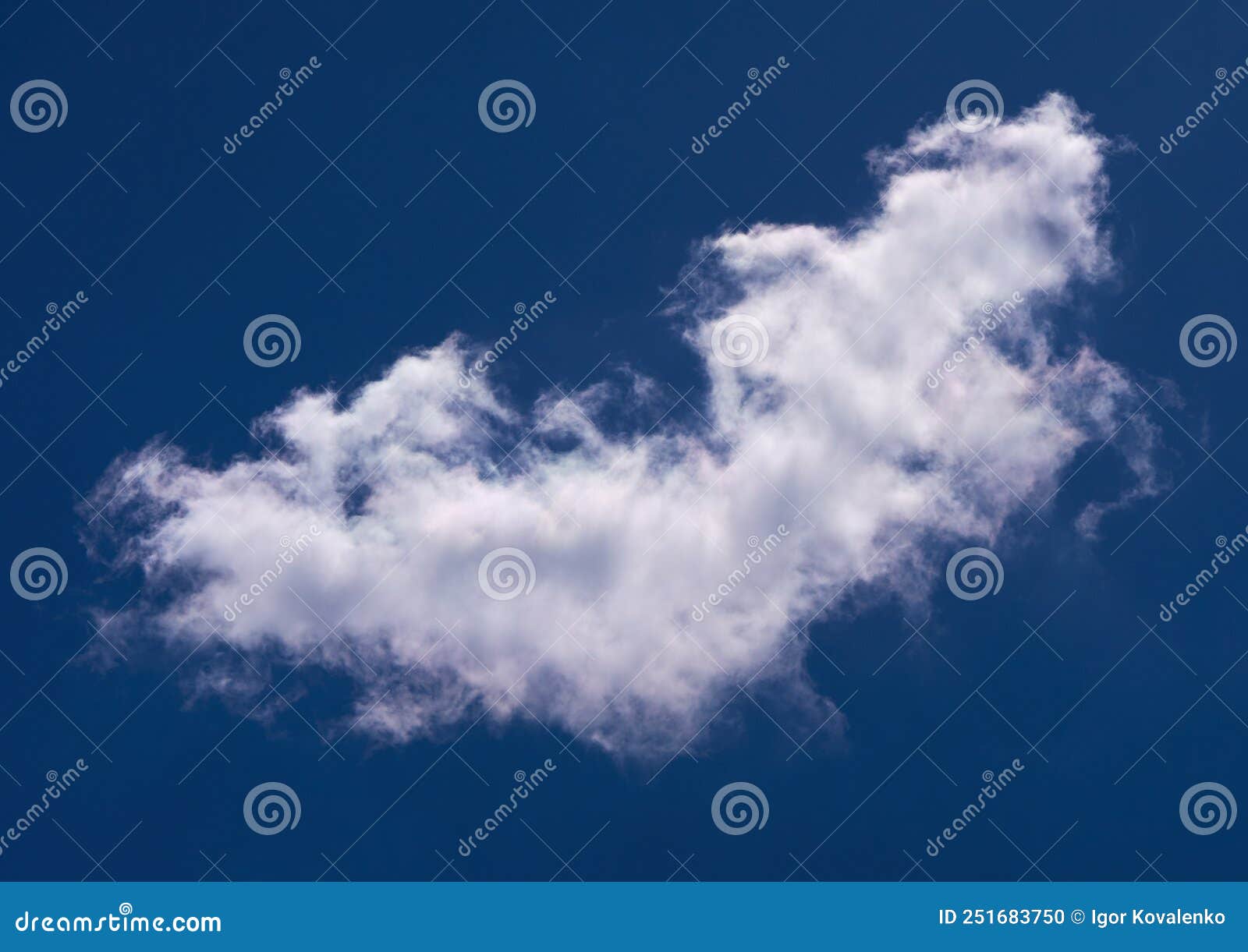 White Clouds Float Across the Blue Sky, Nature Stock Photo - Image of ...