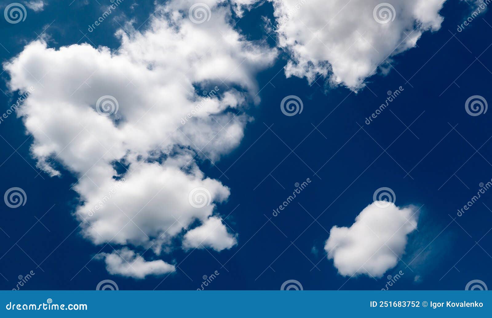White Clouds Float Across the Blue Sky, Nature Stock Photo - Image of ...