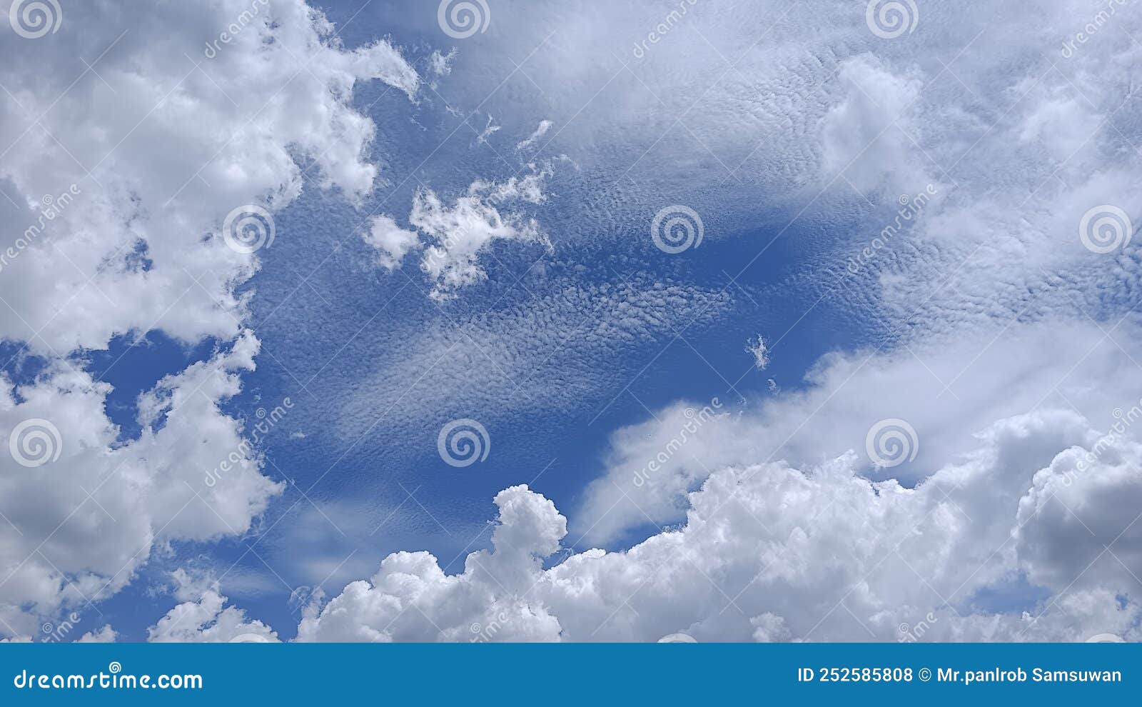 White Clouds Floating in the Sky. Stock Photo - Image of nature, snow ...