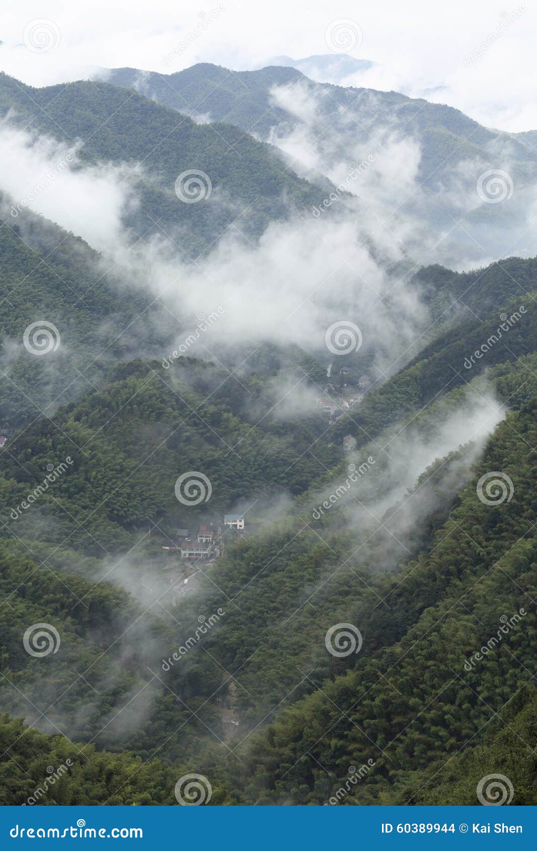 White Clouds Floating in the Valley Stock Photo - Image of mist, moist ...