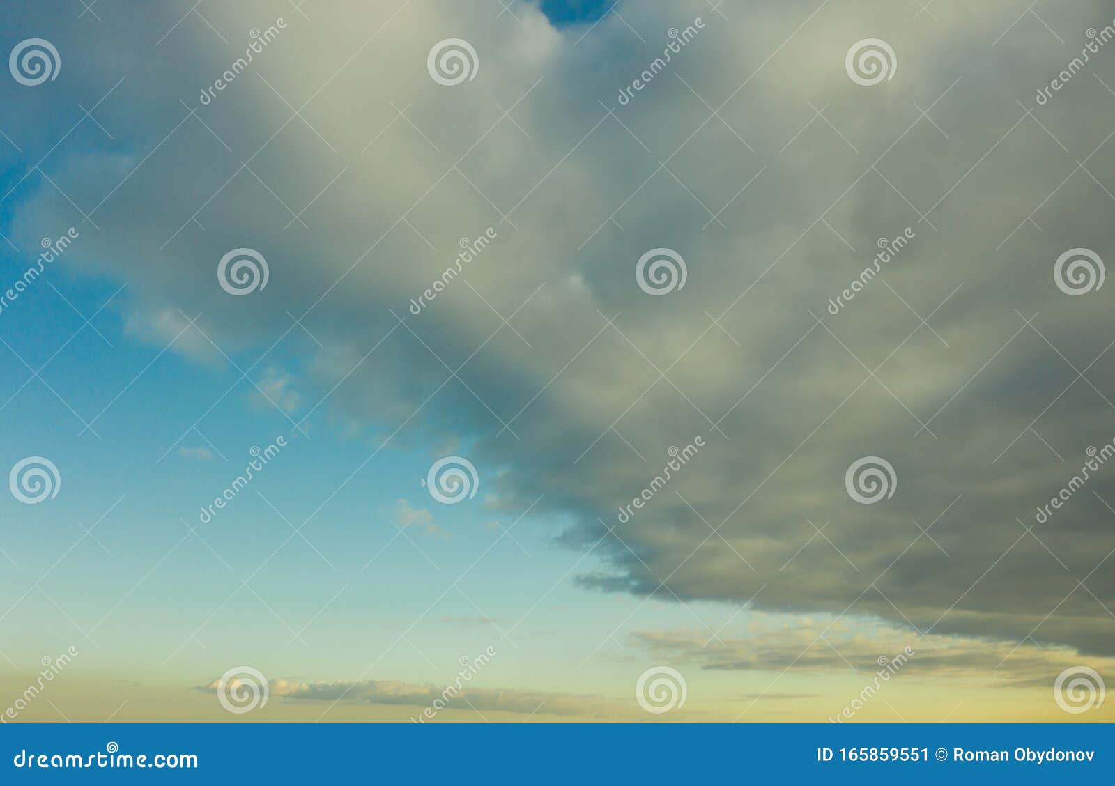 White clouds on horizon stock image. Image of horizon - 165859551
