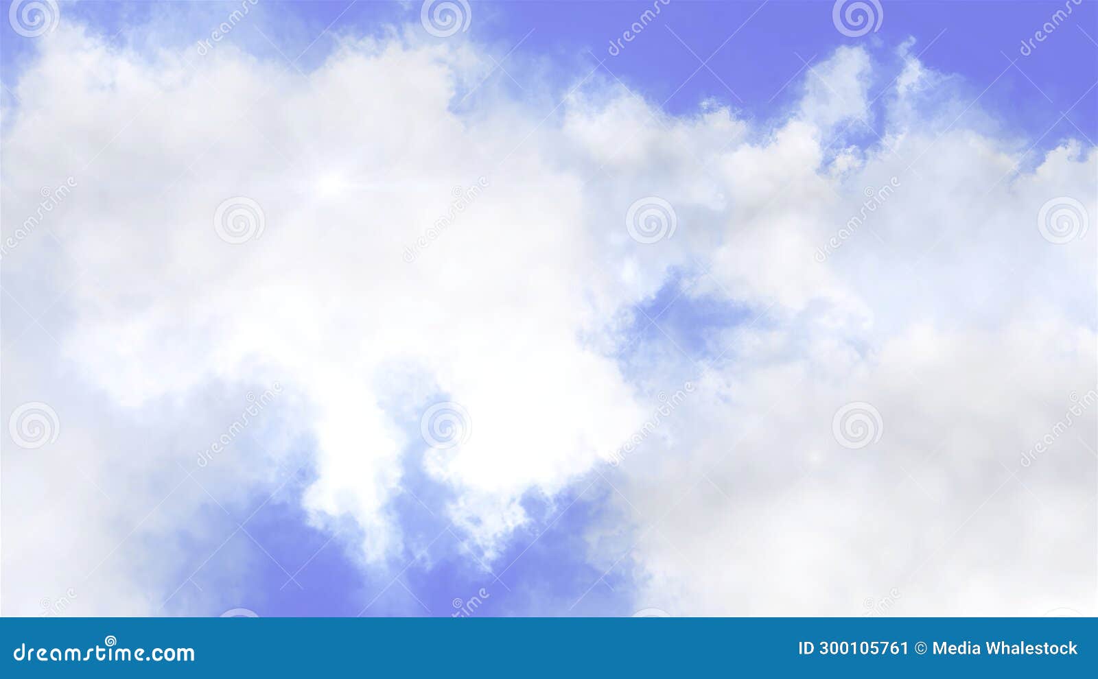 White Clouds Move on Colored Background. Motion. 3D Animation of Moving ...