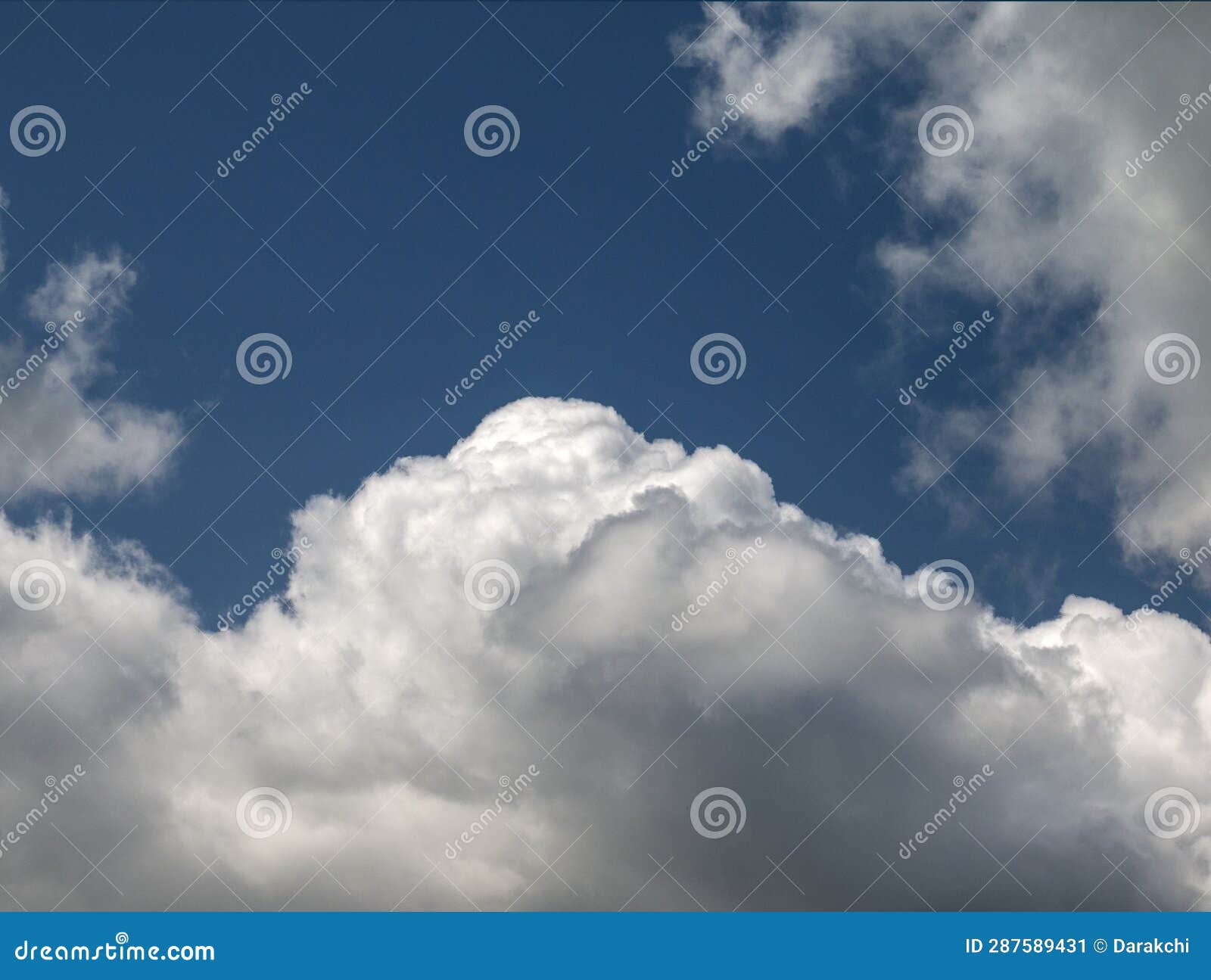 White Clouds Over Blue Sky Background. Fluffy Cumulus Cloudscape Shape ...