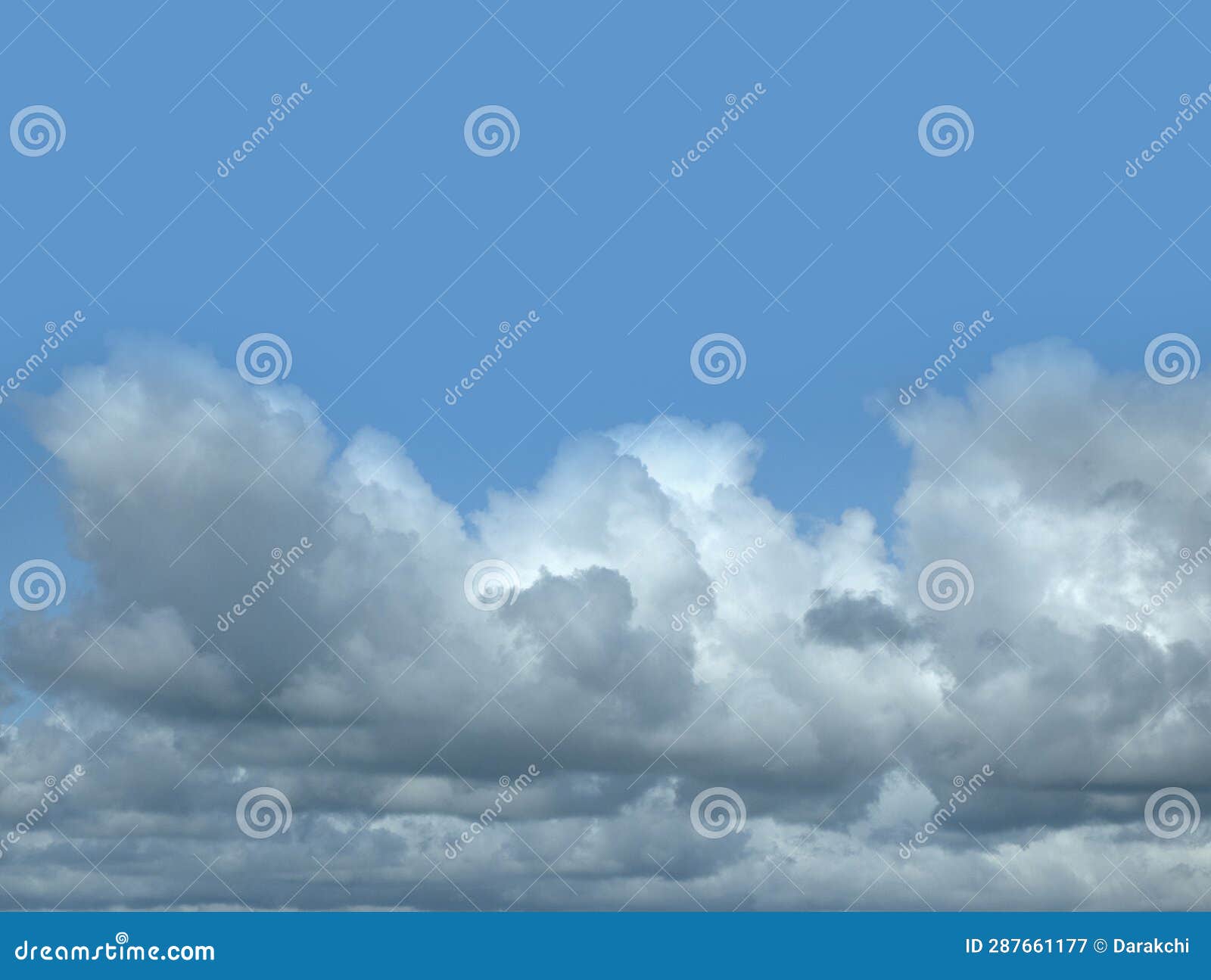 White Clouds Over Blue Sky Background. Fluffy Cumulus Cloudscape Shape ...