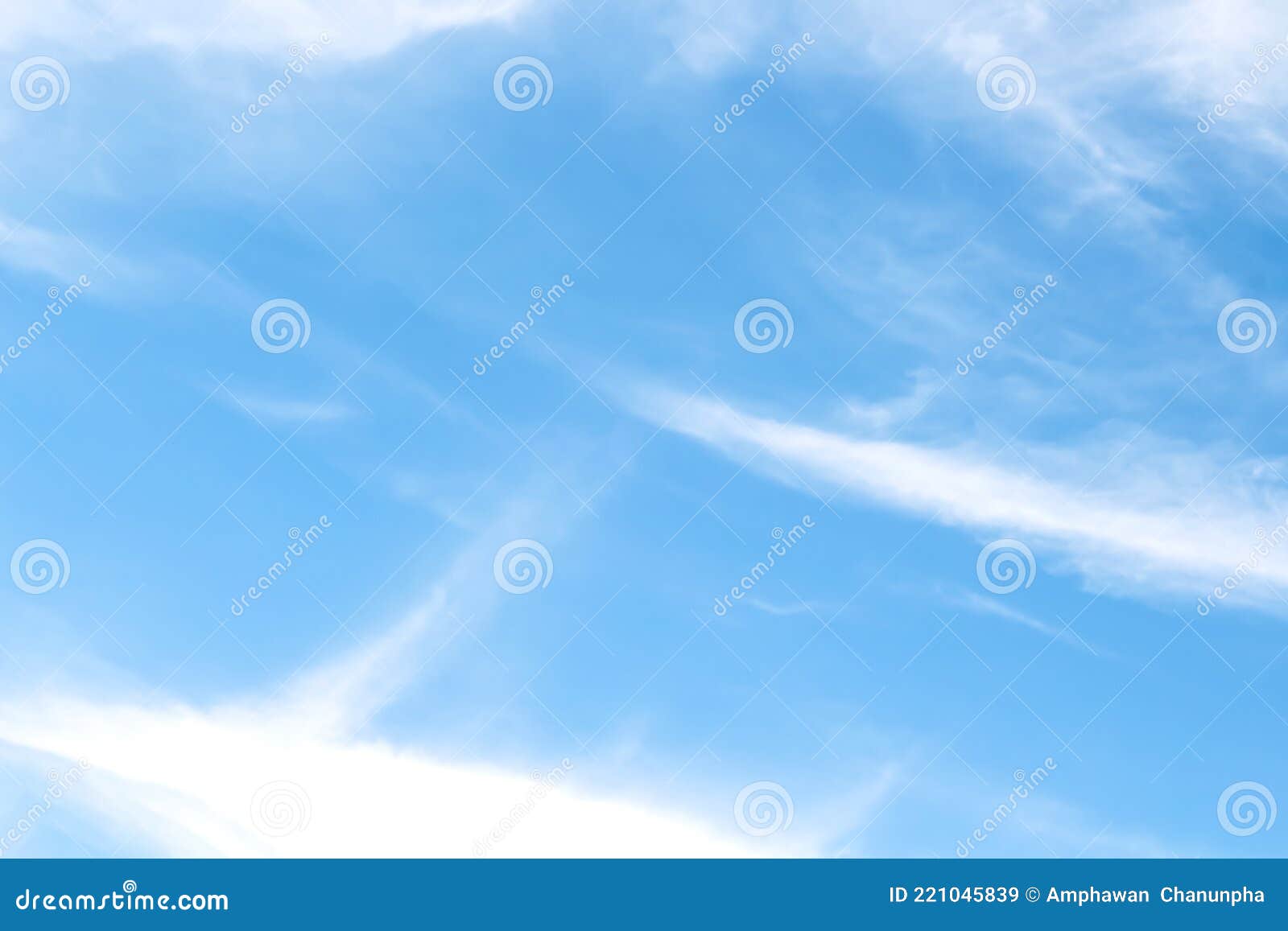 White Clouds Patterns on Sky Background and Vast Bright Blue Space ...