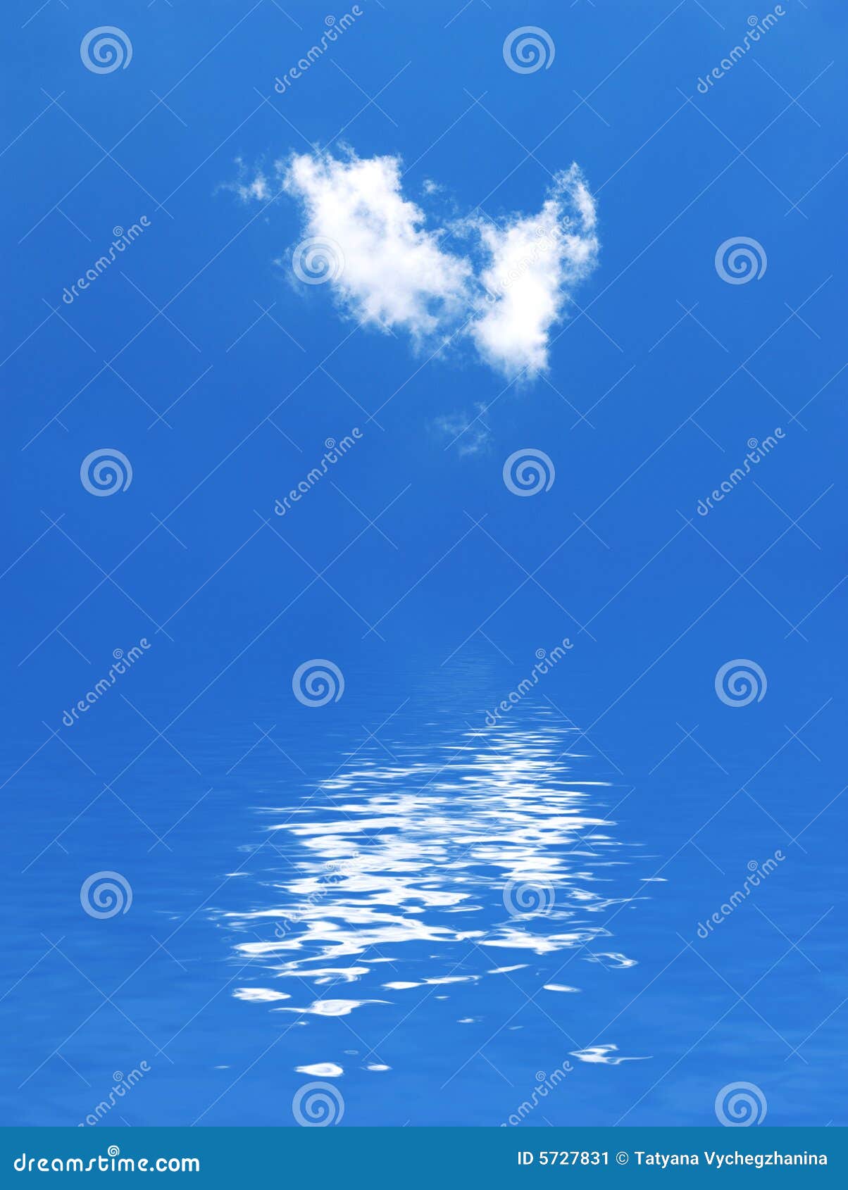 White Clouds and Reflection Stock Image - Image of high, heaven: 5727831