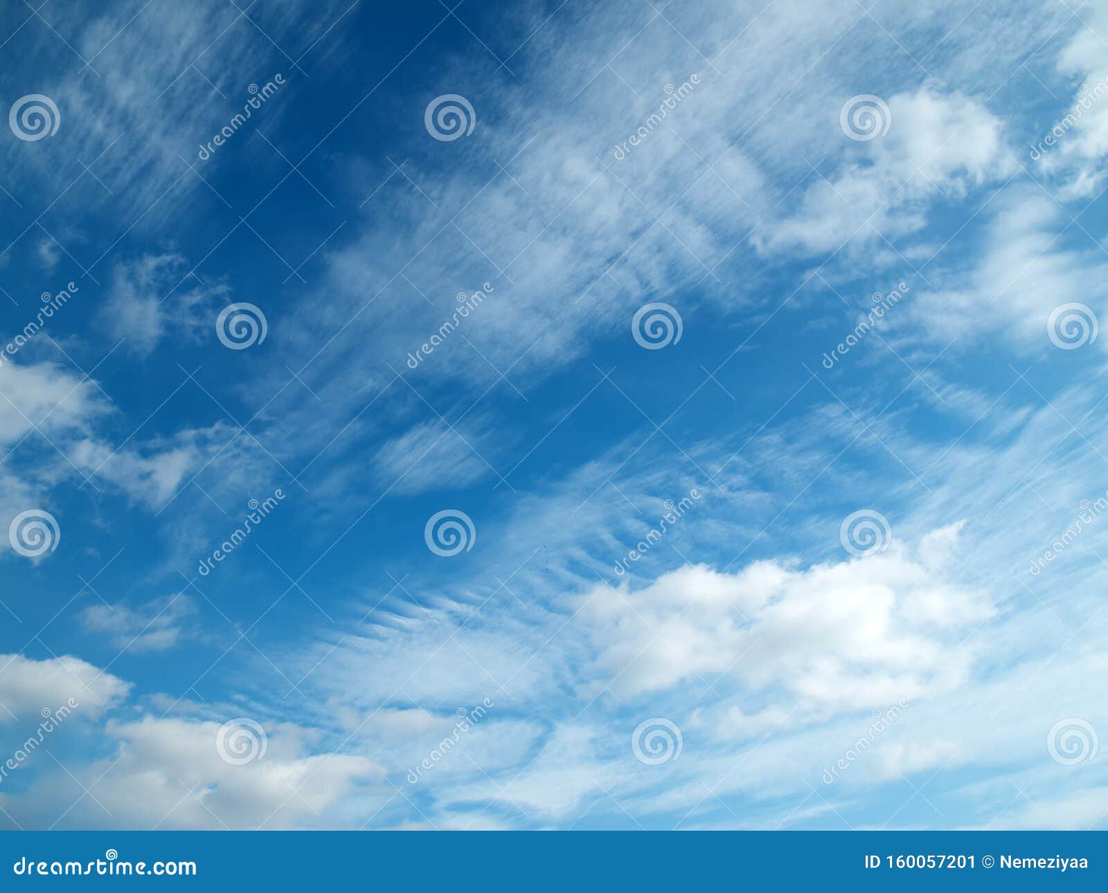 Bright blue sky stock image. Image of cumulus, overcast - 160057201