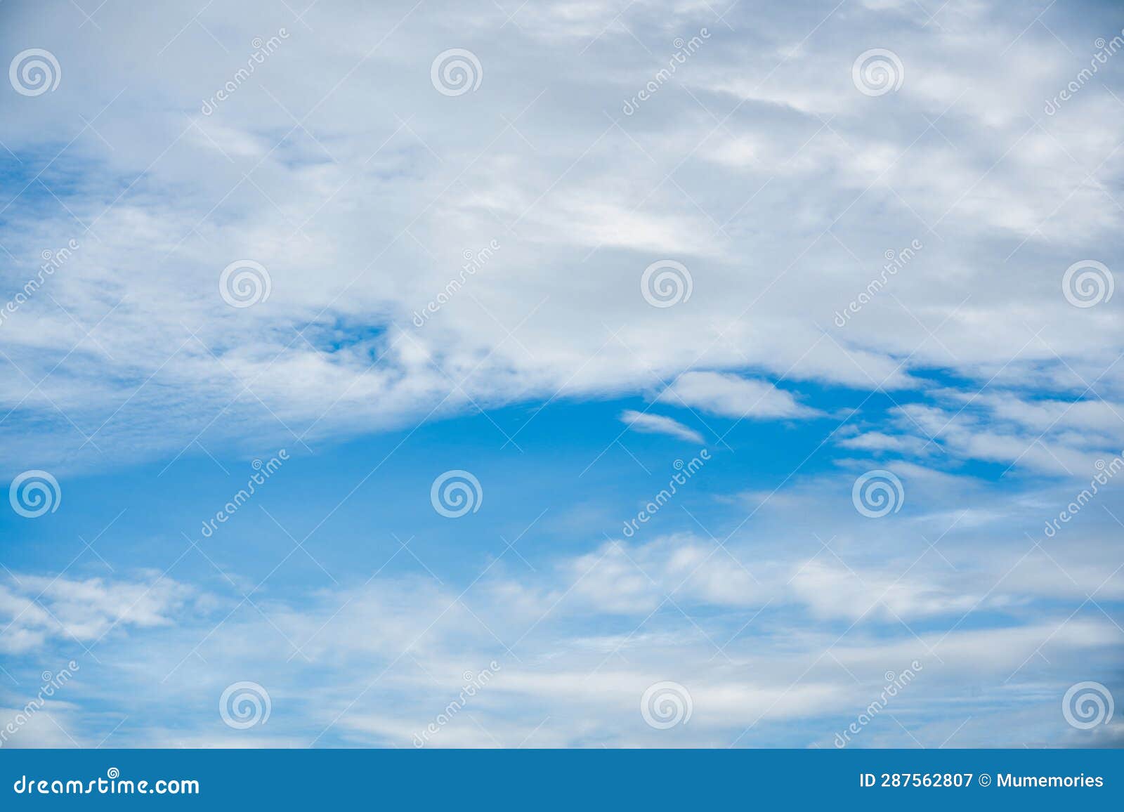 White Cloudy Forming on Blue Sky in Sunny Day Stock Image - Image of ...