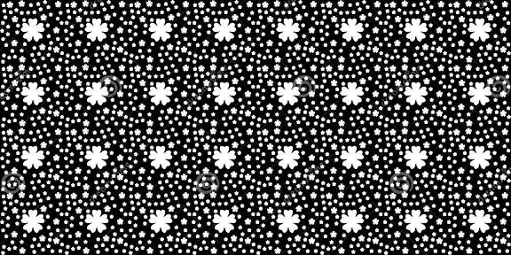 White Clover and Dot Pattern Stock Vector - Illustration of summer ...