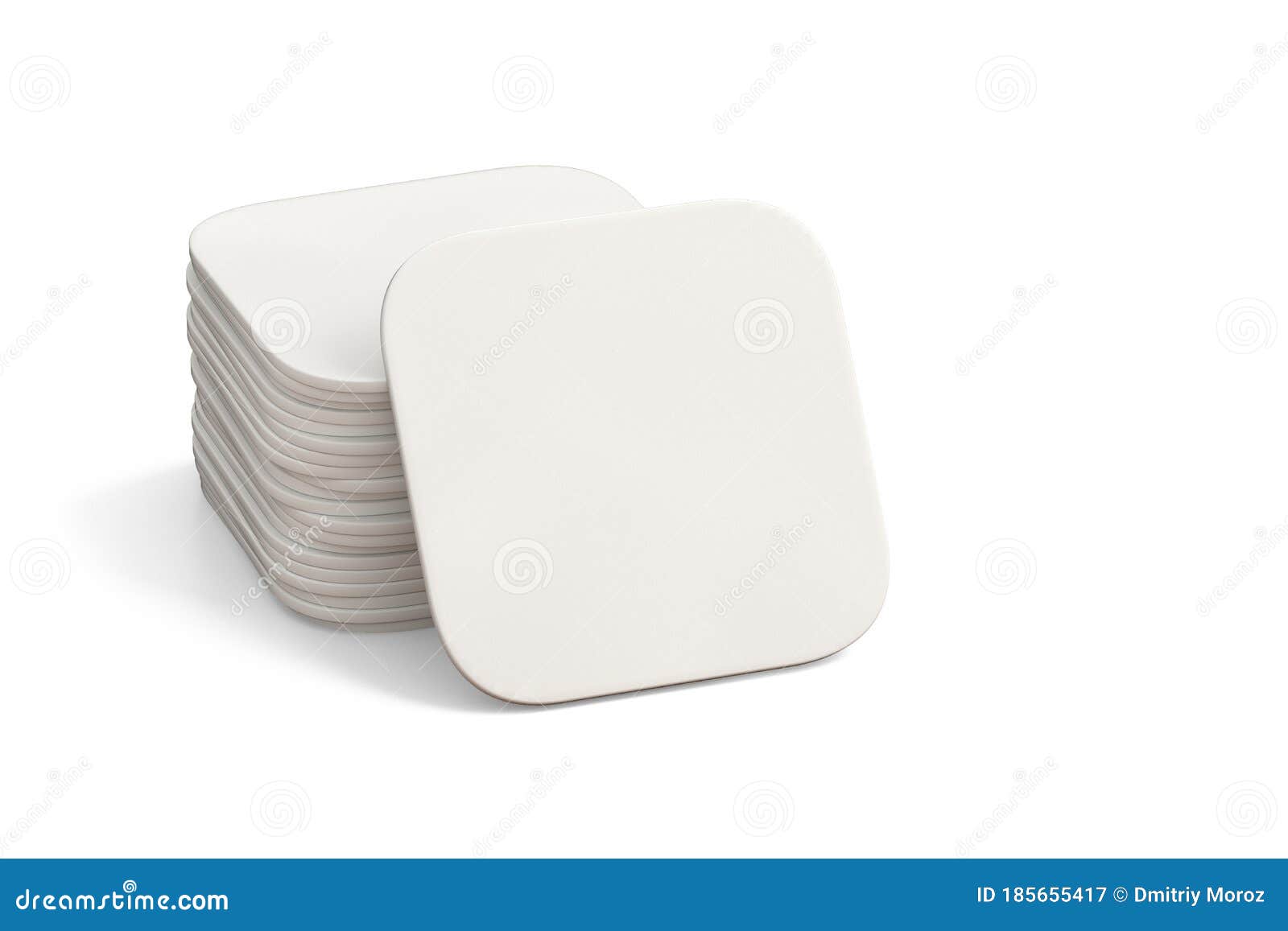 White coasters stock illustration. Illustration of isolated - 185655417