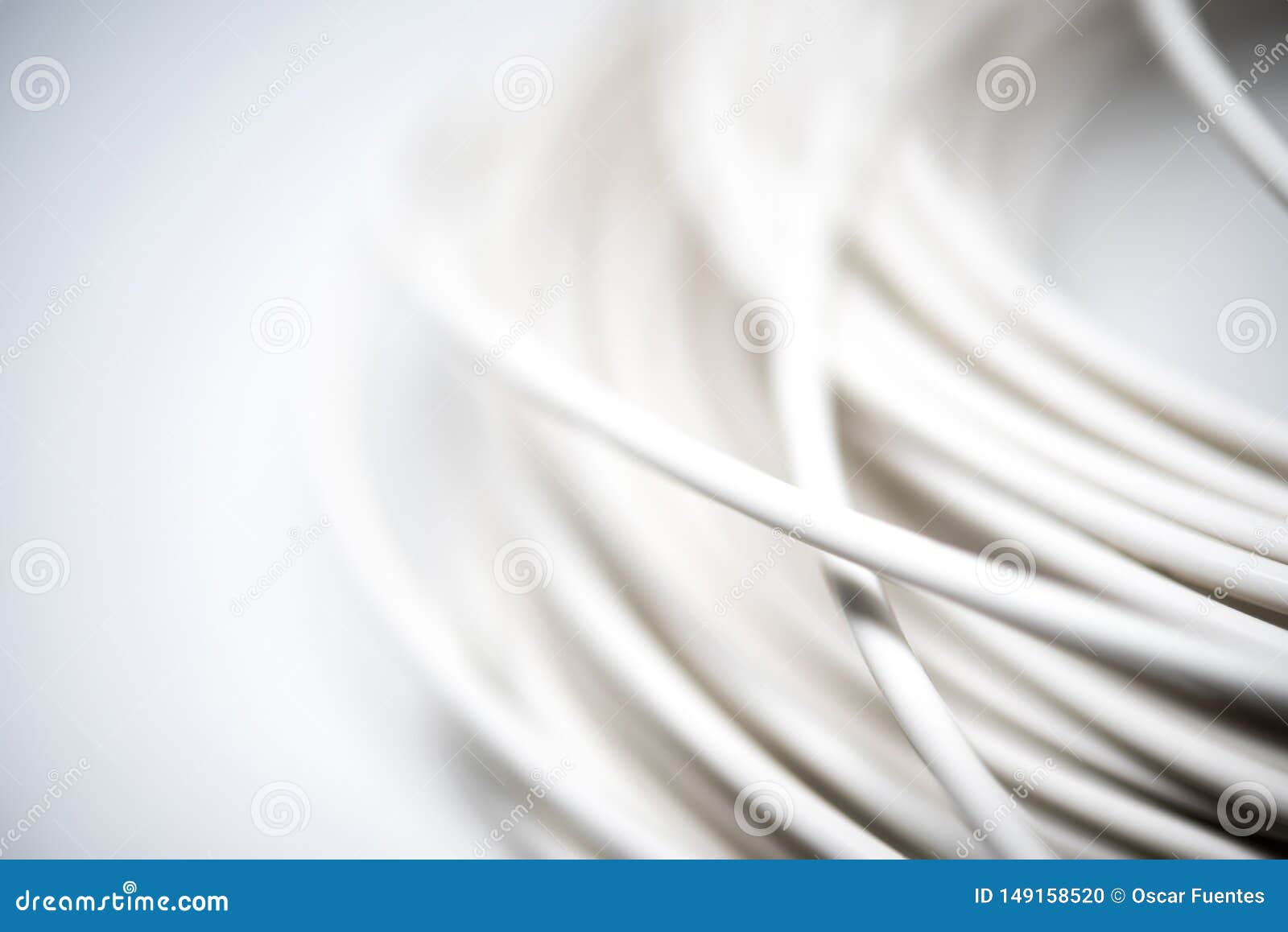 White Coaxial Cable on a White Background Stock Photo - Image of ...