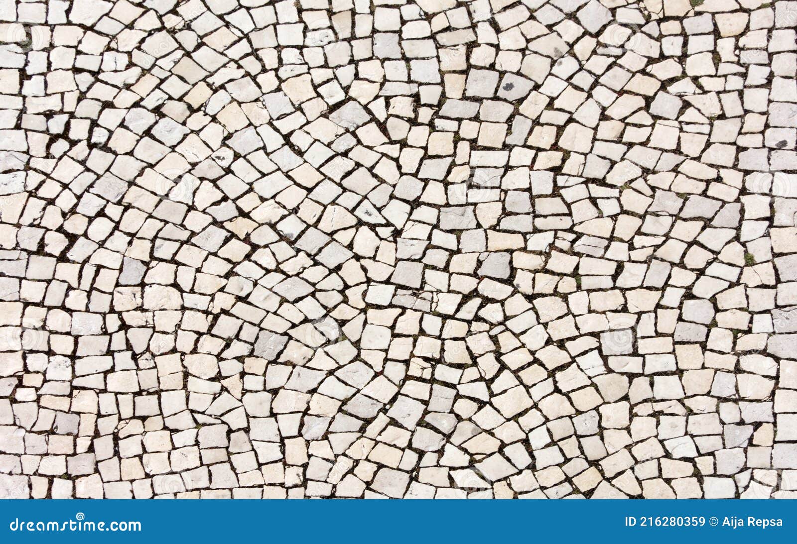 White Cobblestone Pavement, Irregular Pattern Stock Image - Image of ...