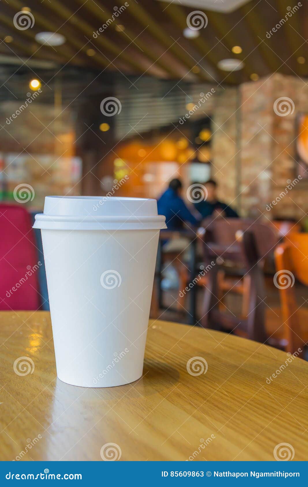 White Coffee Cup in Coffee Shop Stock Image - Image of texture, closeup ...