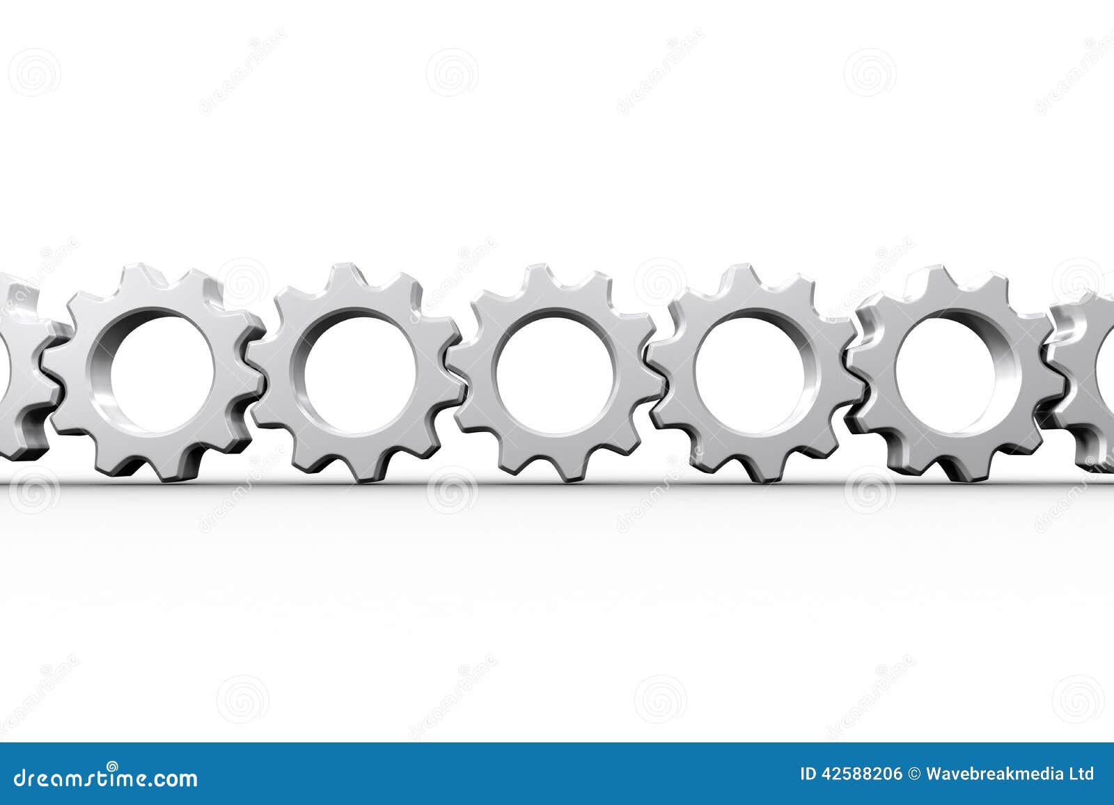 White Cogs and Wheels Connecting Stock Illustration - Illustration of ...