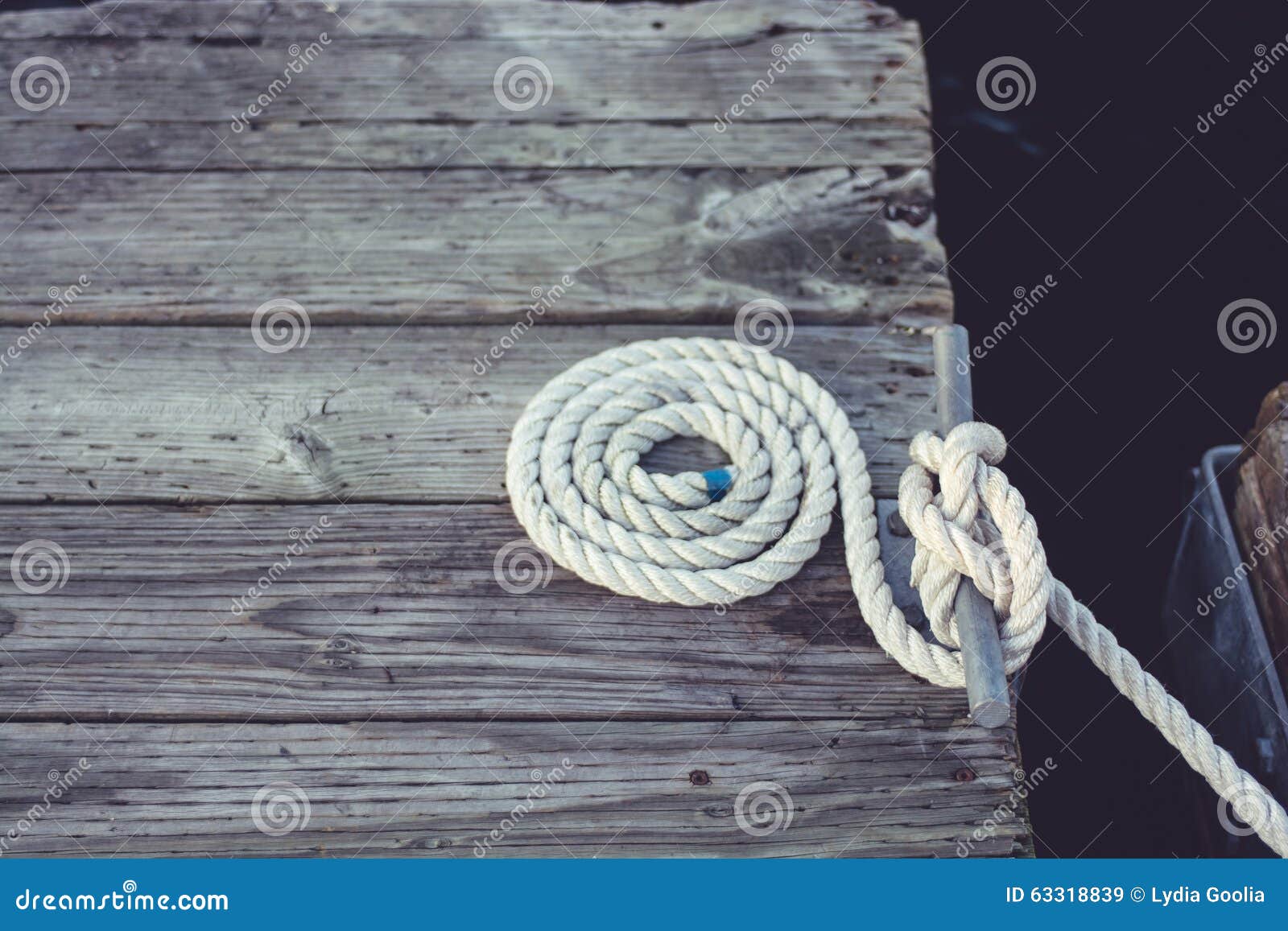 White coiled rope. stock image. Image of lines, deep - 63318839