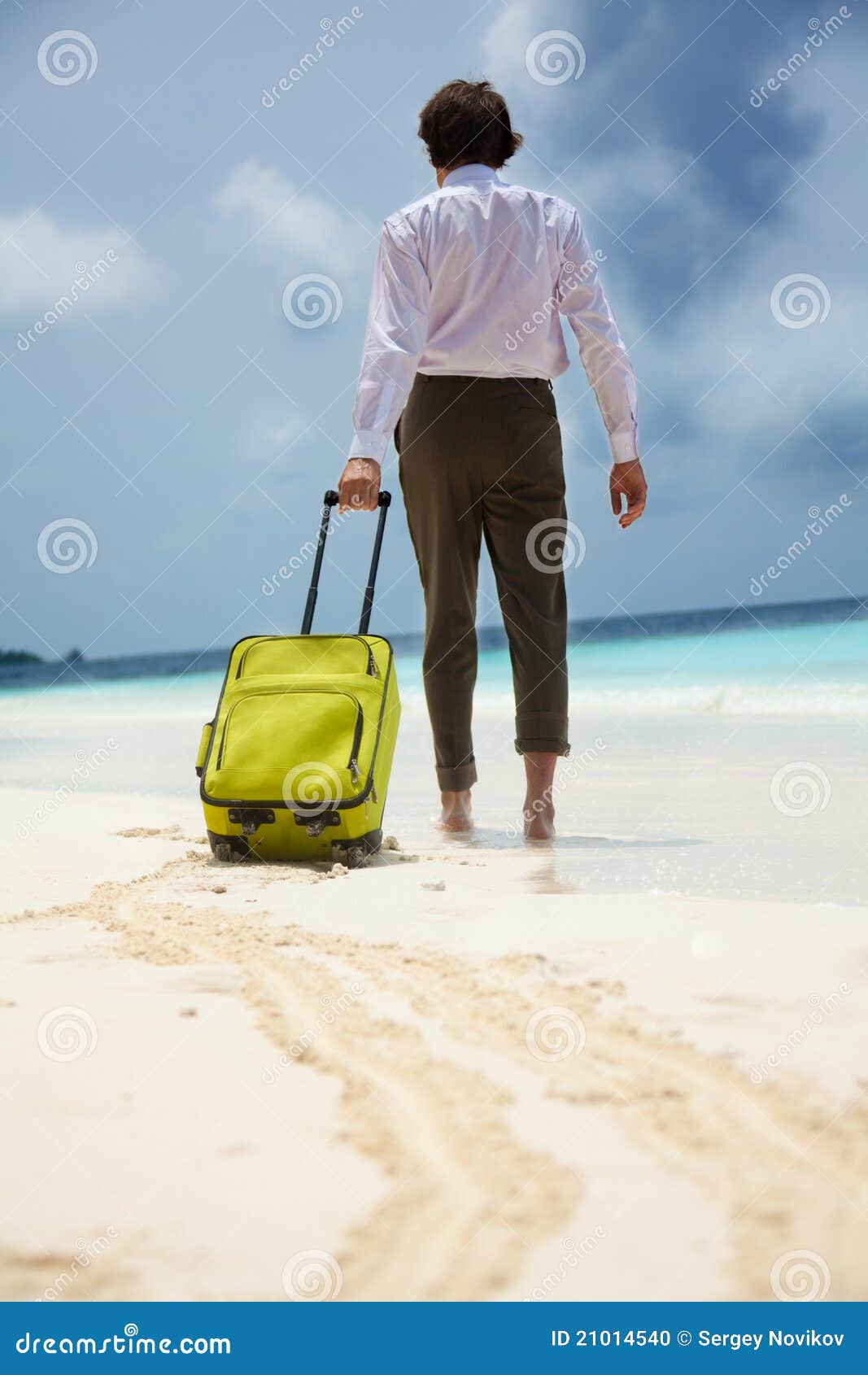White-collar Worker and Beach Vacation Stock Photo - Image of sand ...