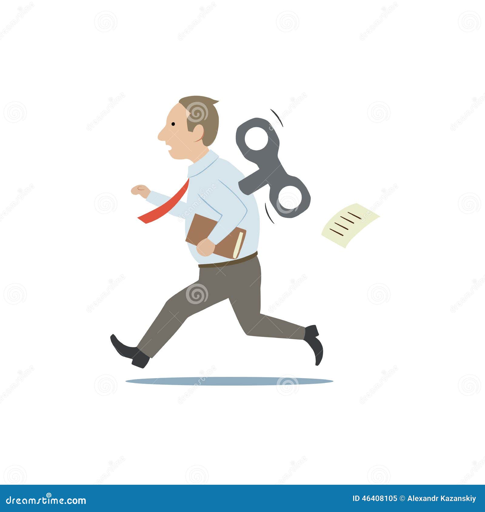 White collar worker stock vector. Illustration of clockwork - 46408105