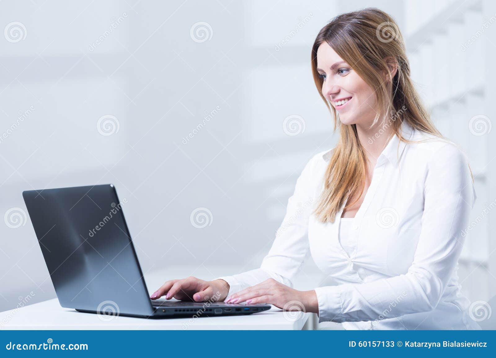 White collar worker stock image. Image of female, employee - 60157133