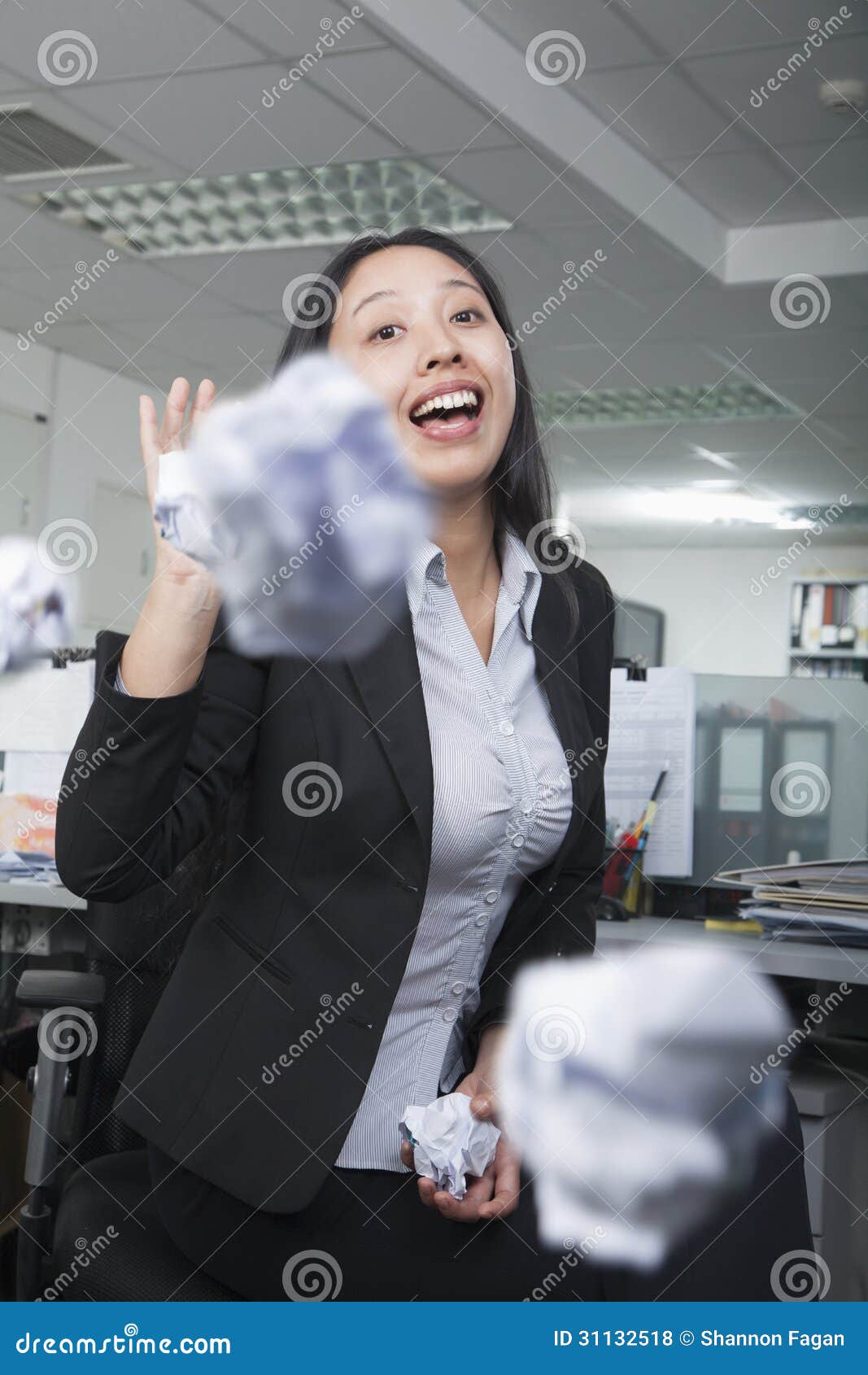 Throwing A Paper Recycling Container Stock Photo | CartoonDealer.com ...