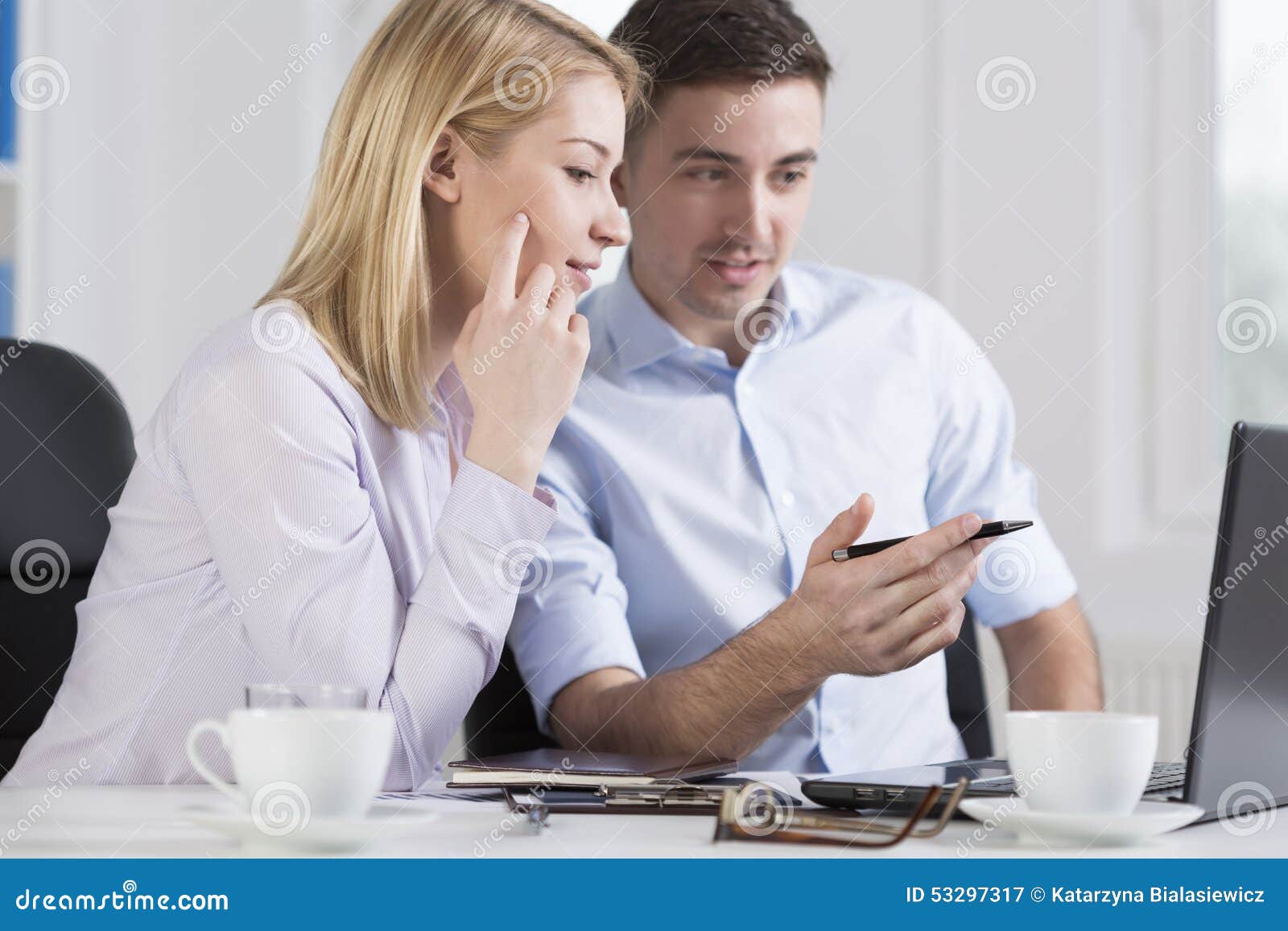 White collar workers stock image. Image of cooperation - 53297317