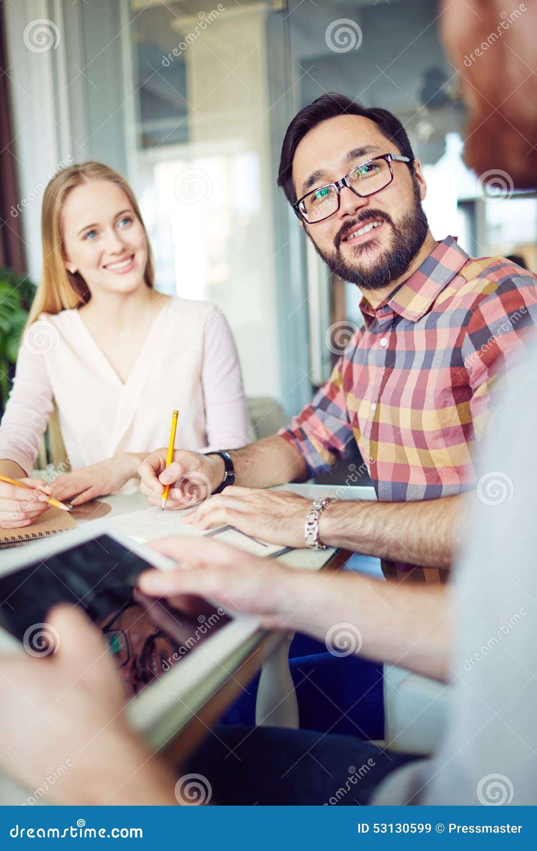 White collar workers stock image. Image of manager, listening - 53130599