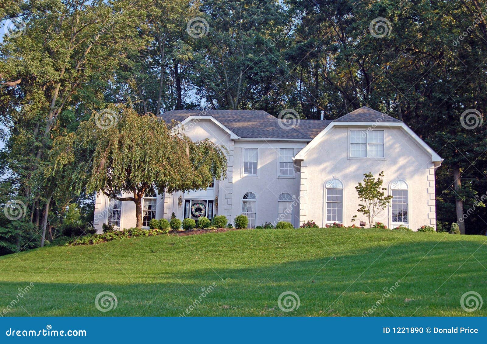 White Colonial Home stock photo. Image of mansion, prestige - 1221890