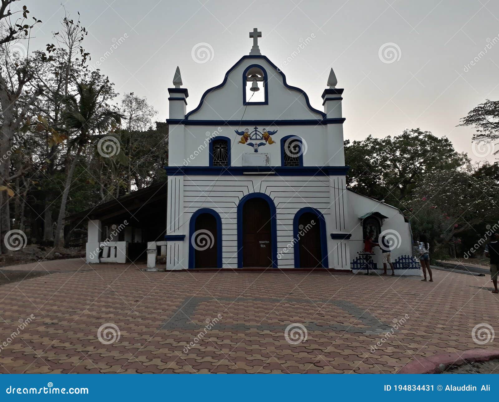White Color Catholic Church in Goa, Goa Church. Editorial Photo - Image ...