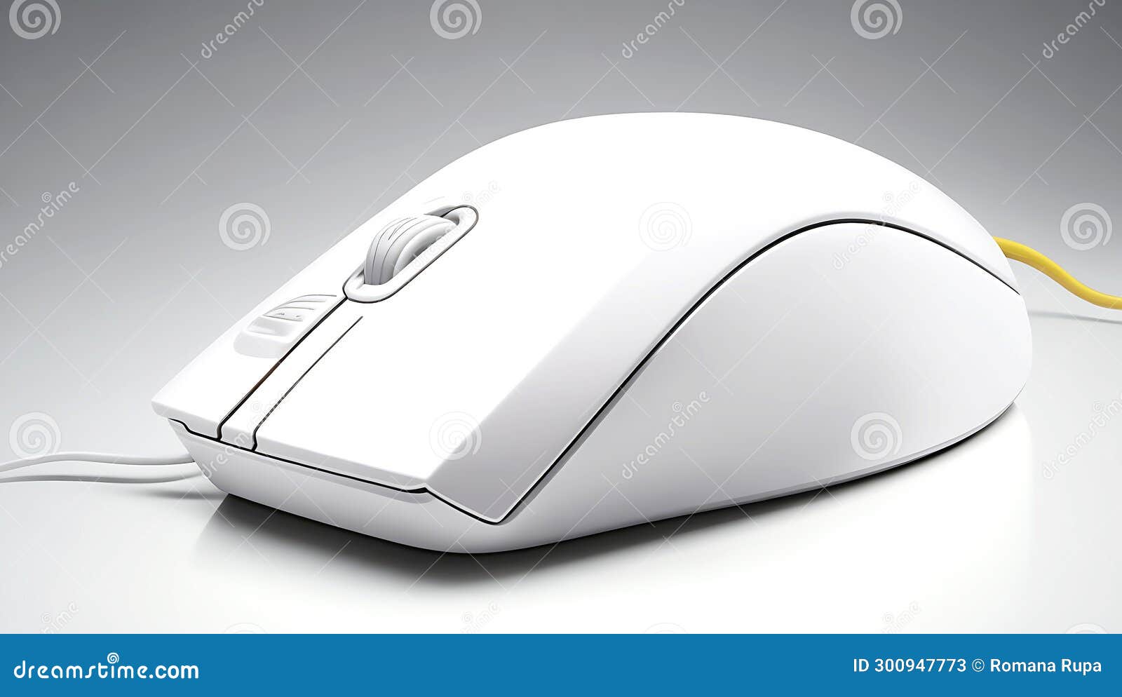 White Color Computer Mouse Ai Generated Stock Illustration ...