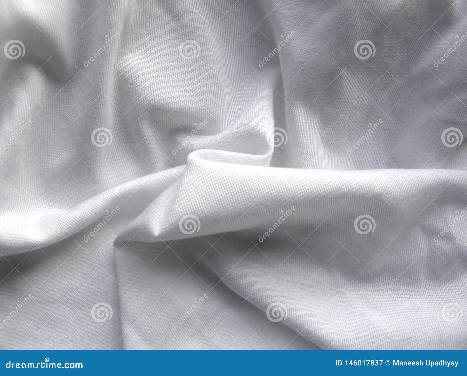 White Cotton Fabric with Wrinkles Stock Image - Image of crease, canvas ...
